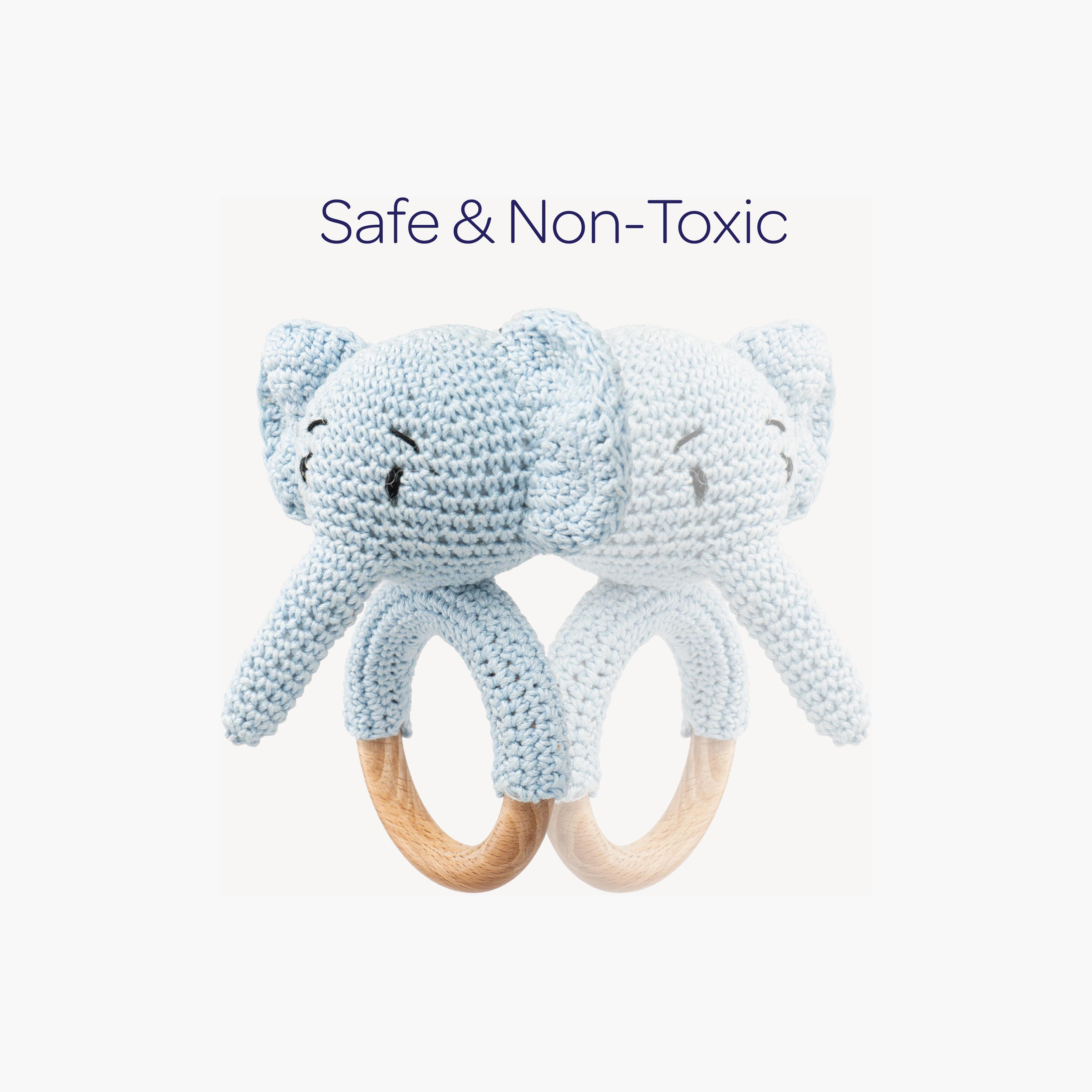 Buy Moon Handcrafted Crochet Ring Rattle Toy - Elephant Online ...