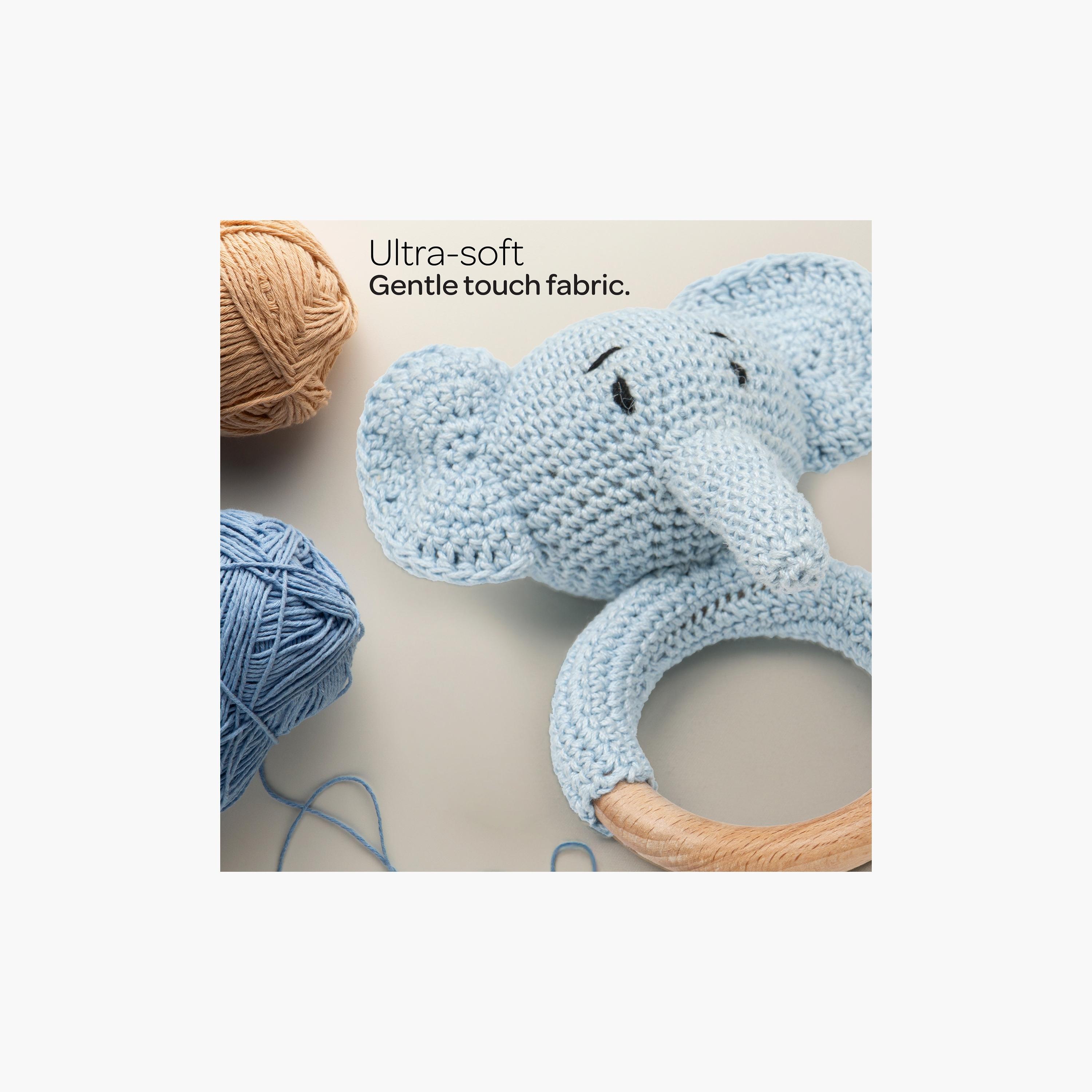 Buy Moon Handcrafted Crochet Ring Rattle Toy - Elephant Online ...