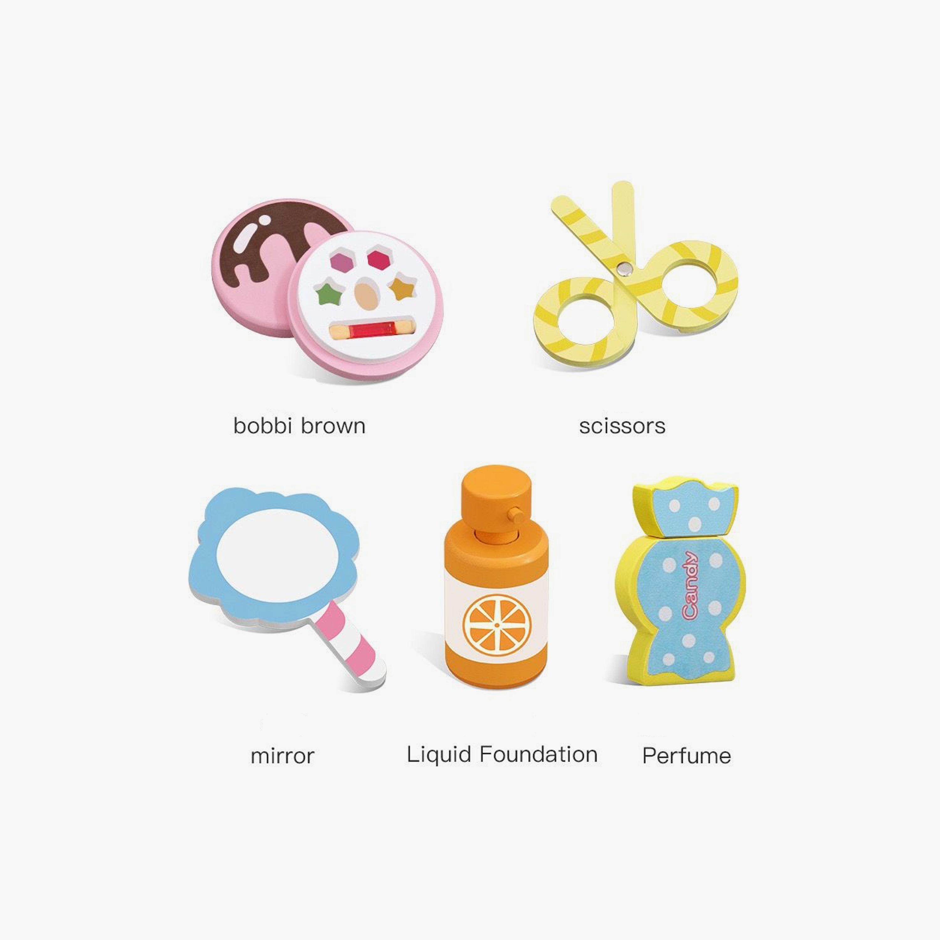 Buy Factory Price Kids Wooden Makeup Set with Table Pretend Play Set ...