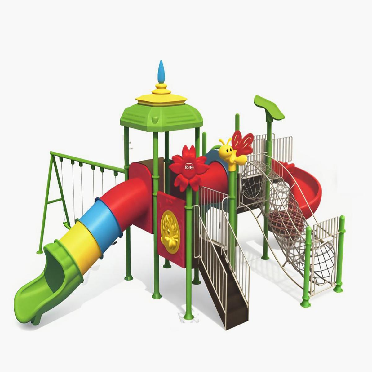 Shop MYTS Premium Outdoor Play with 3 Swings and 3 Slides | Home Centre UAE