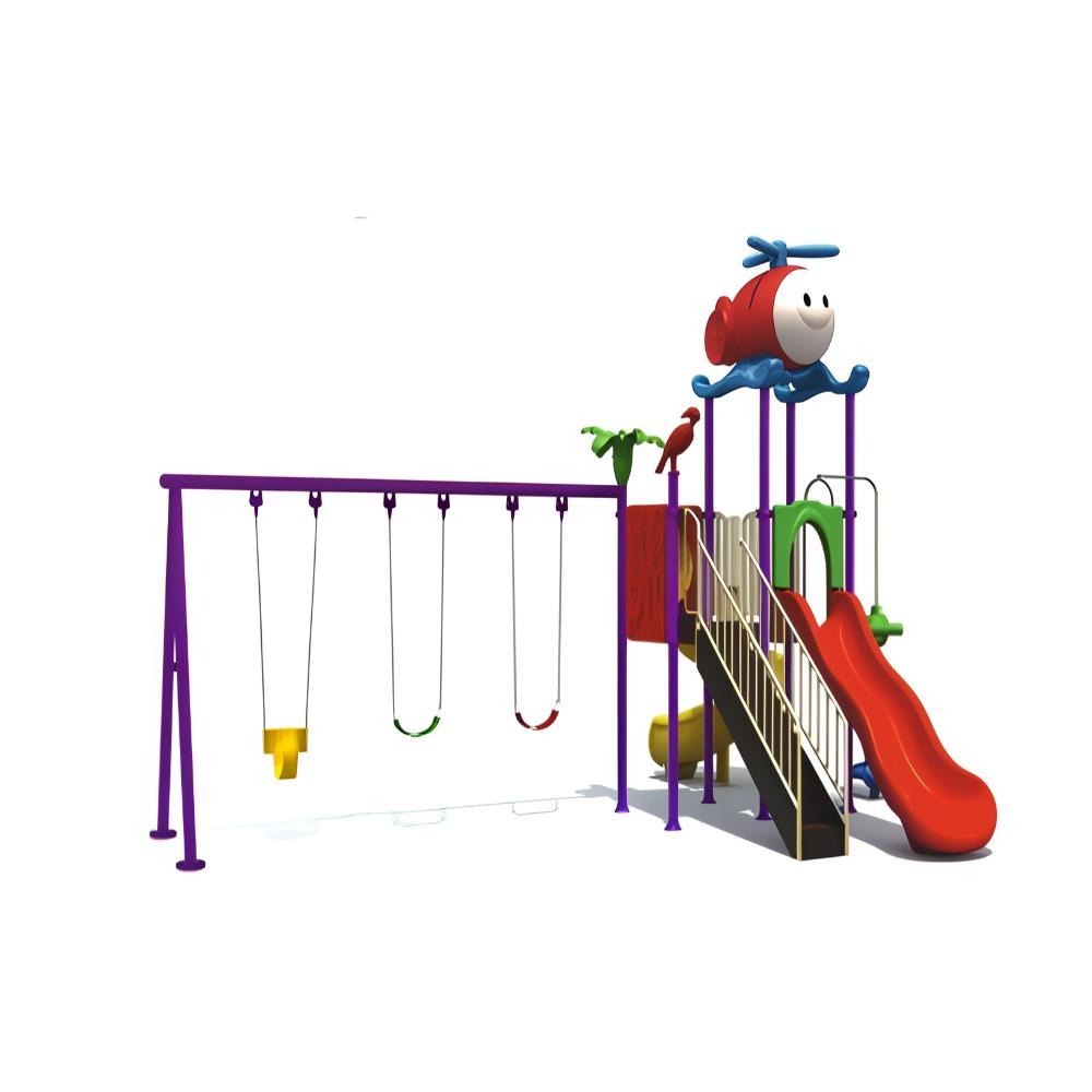Shop MYTS Modern Explorer Tower with 3 Swings and 2 Slides ...