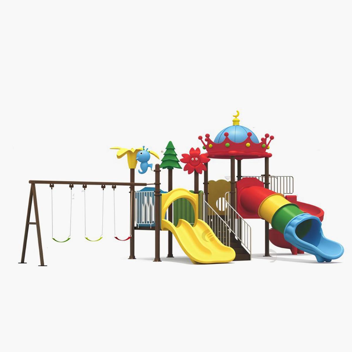Shop MYTS Dare Deluxe Playset with 3 Swings and 3 Slides | Home Centre UAE