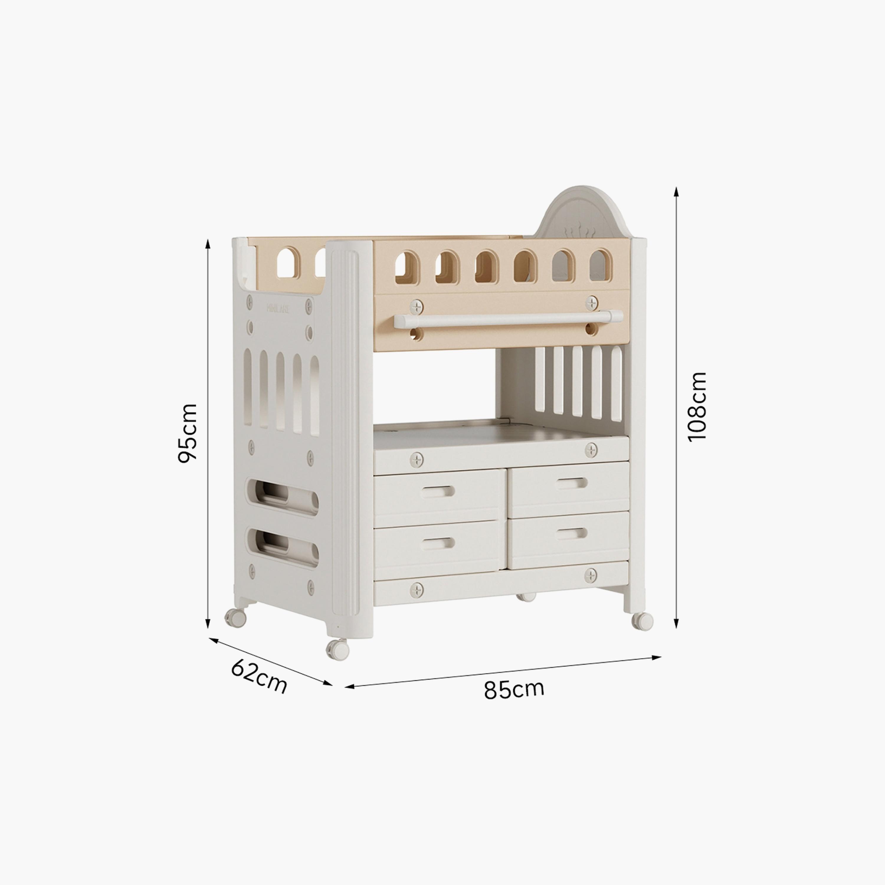 Buy Little Angel Diaper Changing Table with Wheels & Storage Organizer ...