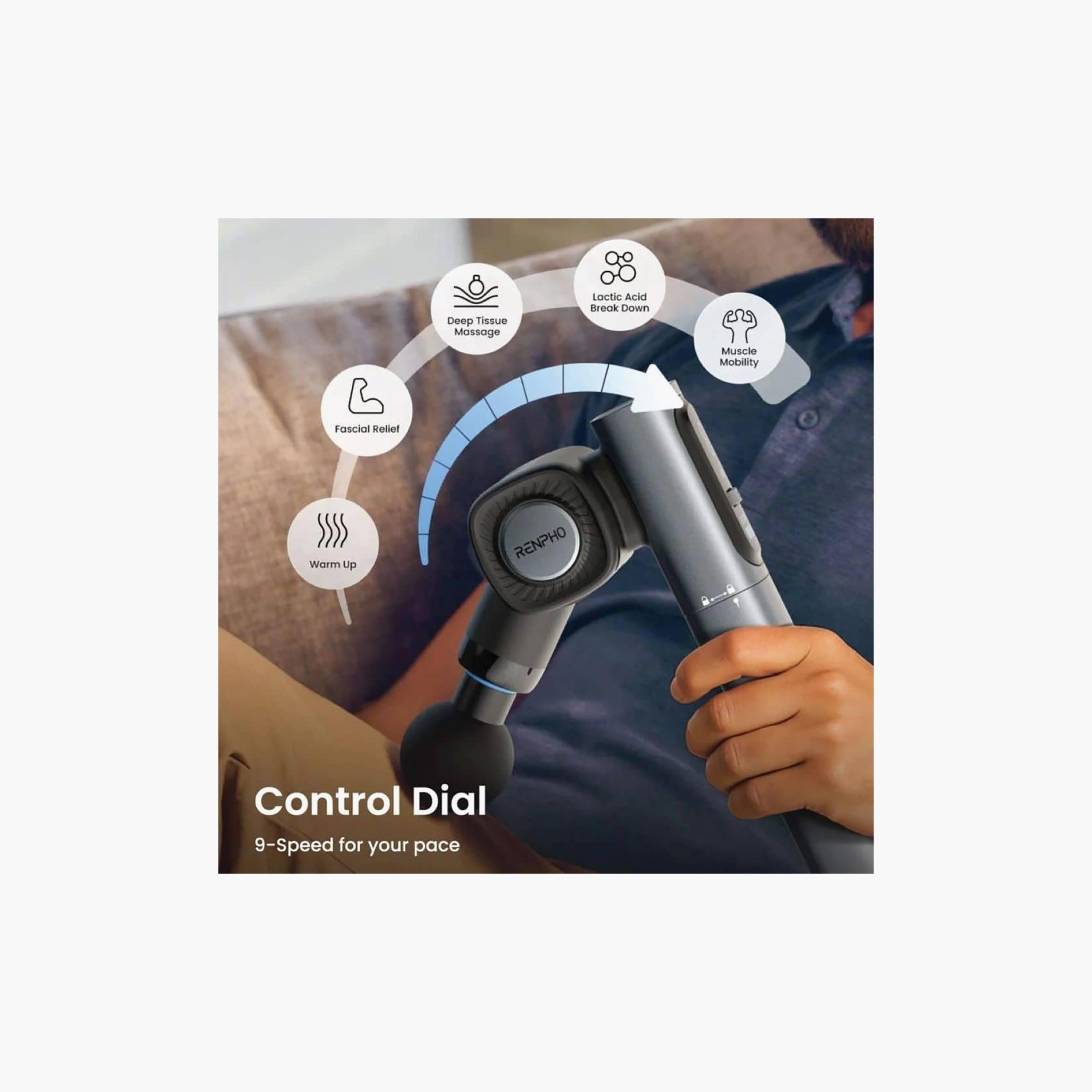Buy RENPHO Massage Gun | RWMG03BLU Online | Centrepoint UAE