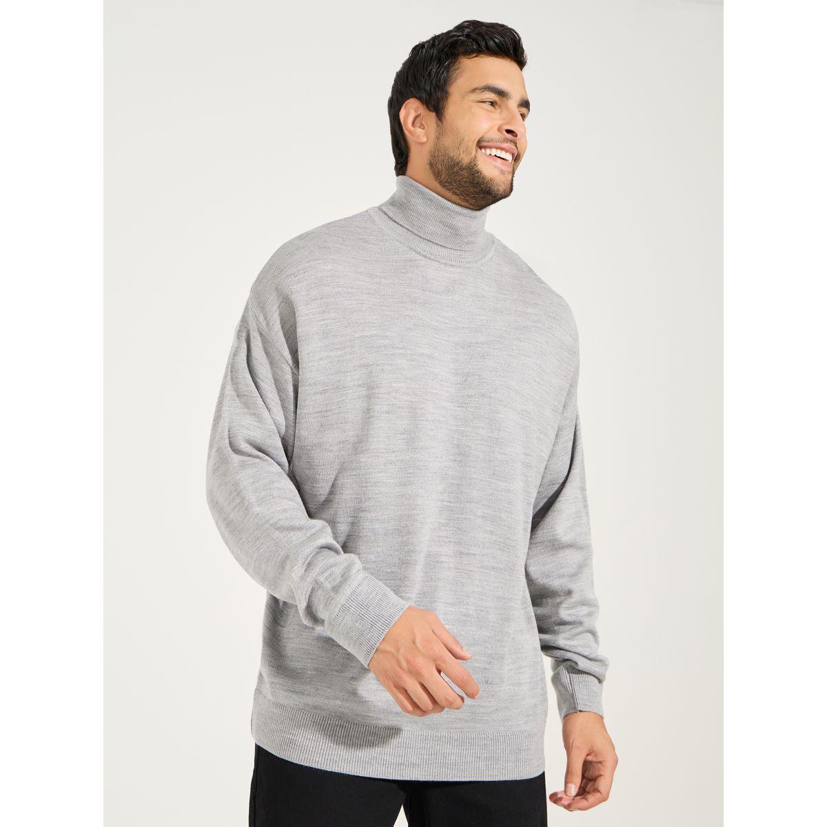 Shop Styli Relaxed Fit Turtle Neck Lightweight Sweater Online ...