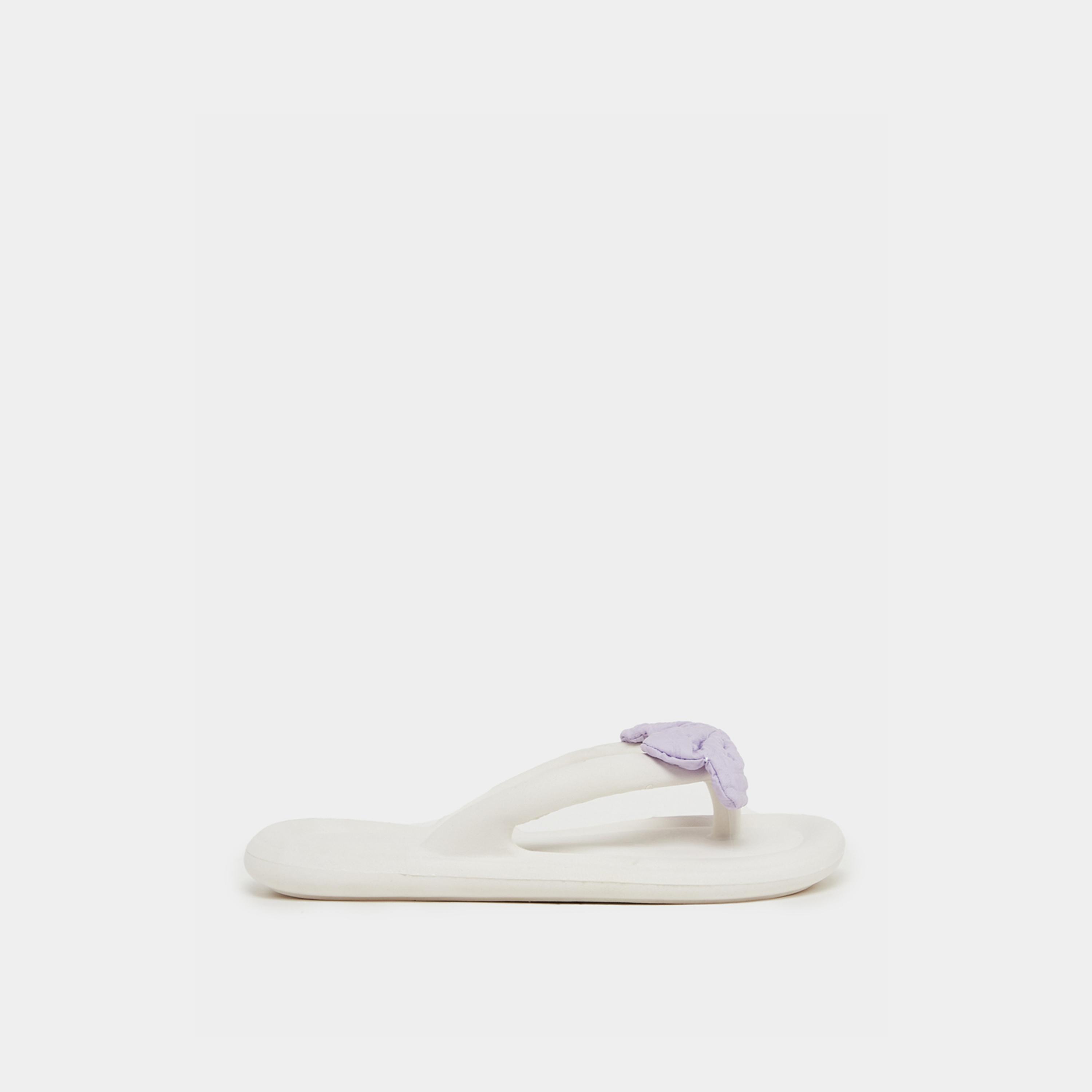 Buy Take Two Bow Design Foam Slipper Online | Centrepoint Qatar