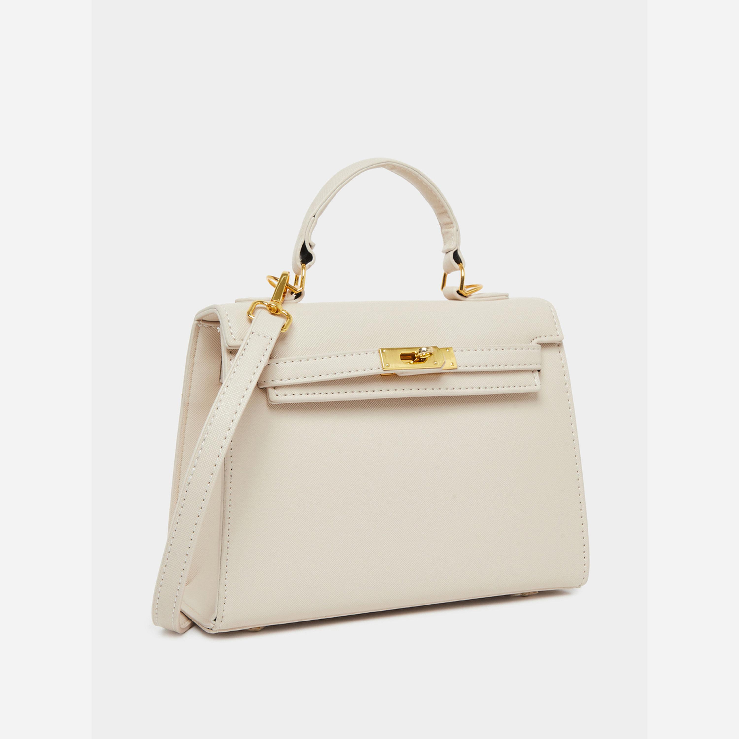 Buy Styli Women Beige Satchel Handbag Online | Centrepoint UAE