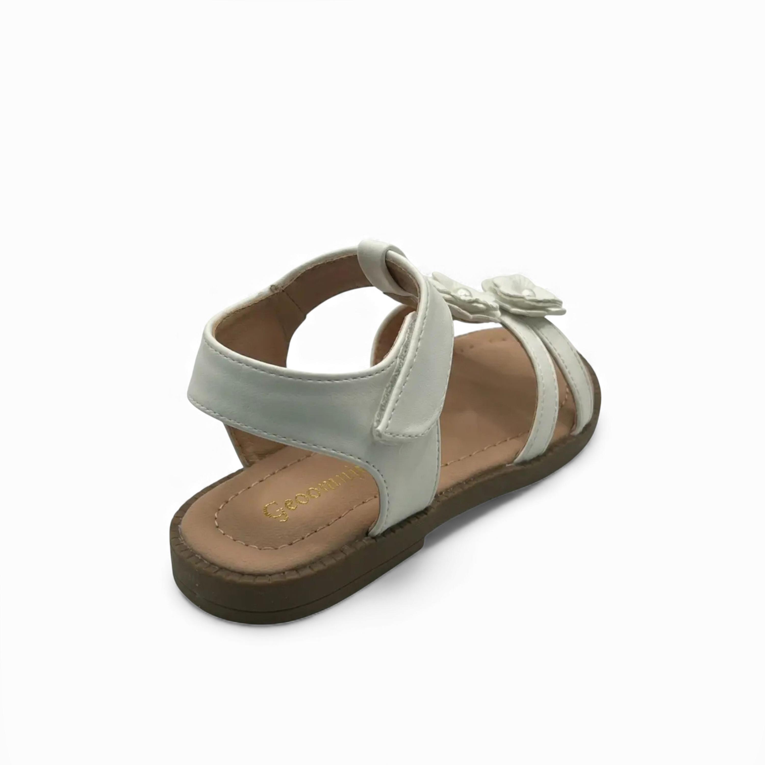 Buy Geoomnii Girls Hook & Loop Seamirea Strap Sandals | CUTE-114-WHITE ...