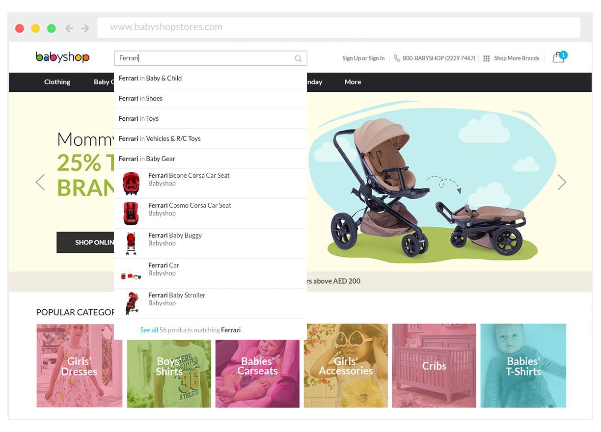Online Shopping at Babyshop