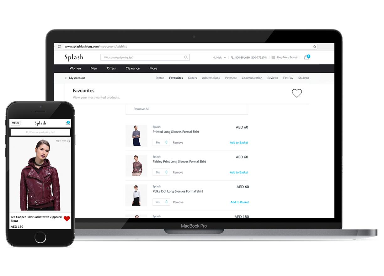 Online Shopping at Splash