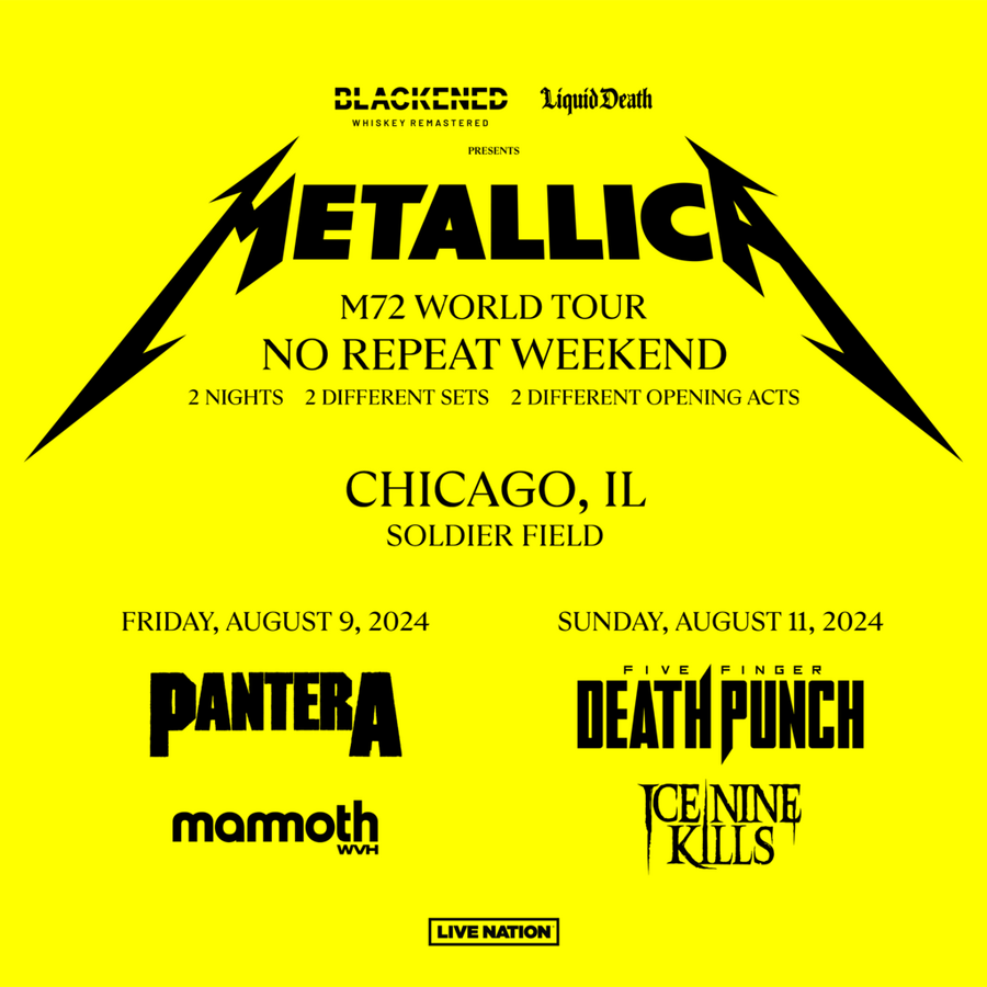 Metallica at Soldier Field in Chicago, IL, United States on August 9 ...