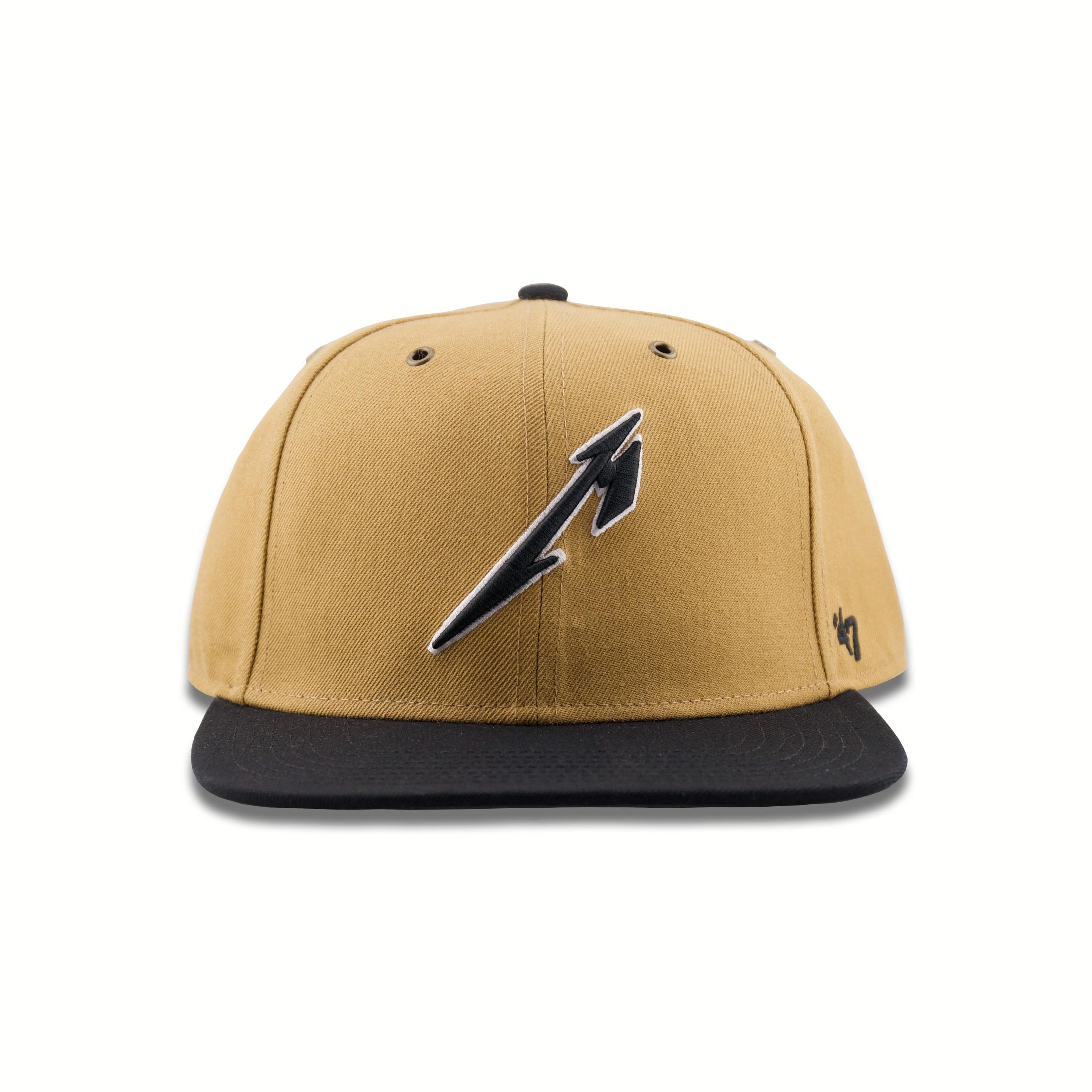 M Logo Snapback Hat (TAN/BLACK) | Metallica.com