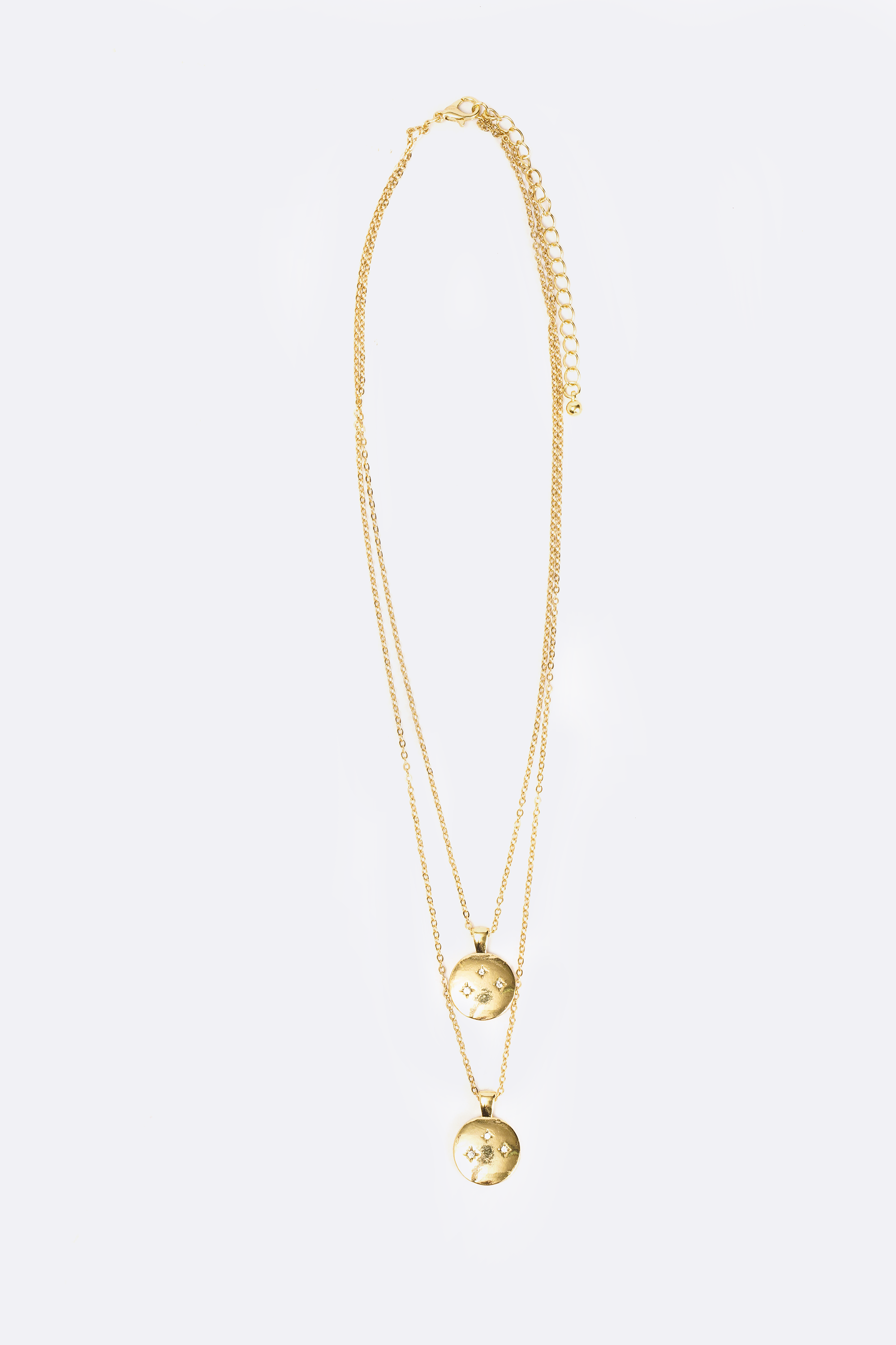 Gold Plated Celestial Layered Necklace