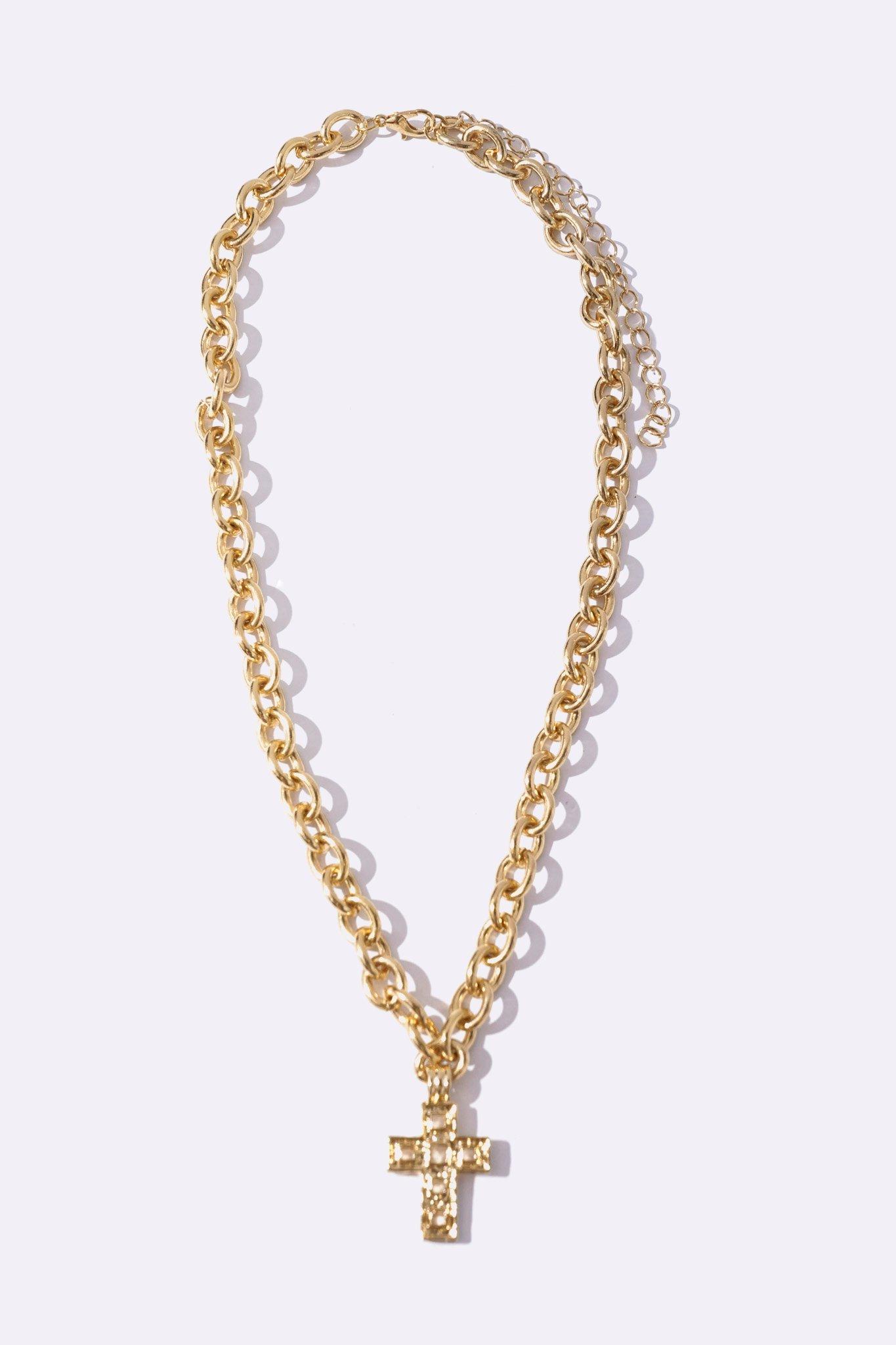 Gold Cross Chain Link Weave