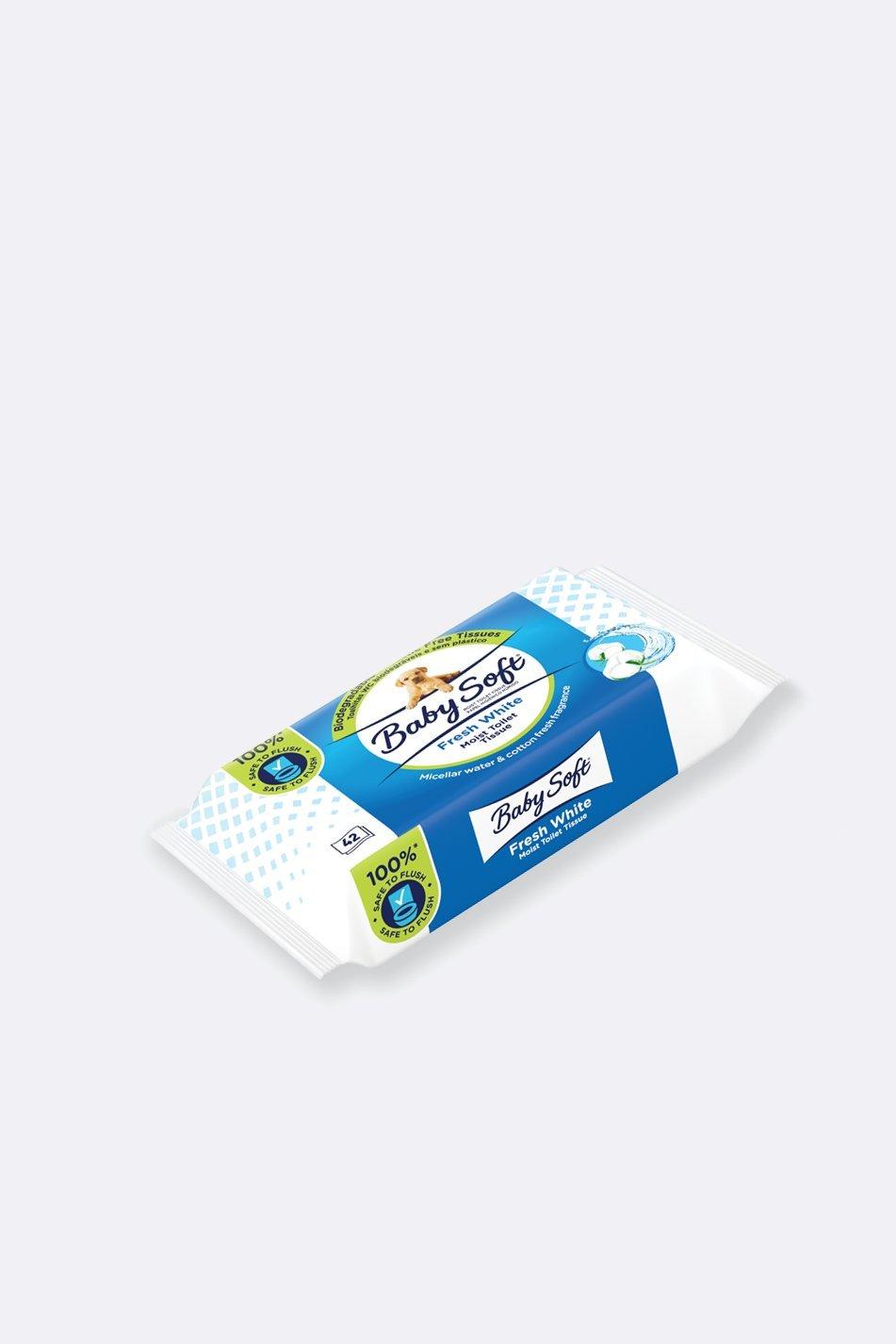 Baby Soft Moist Toilet Tissues 42's