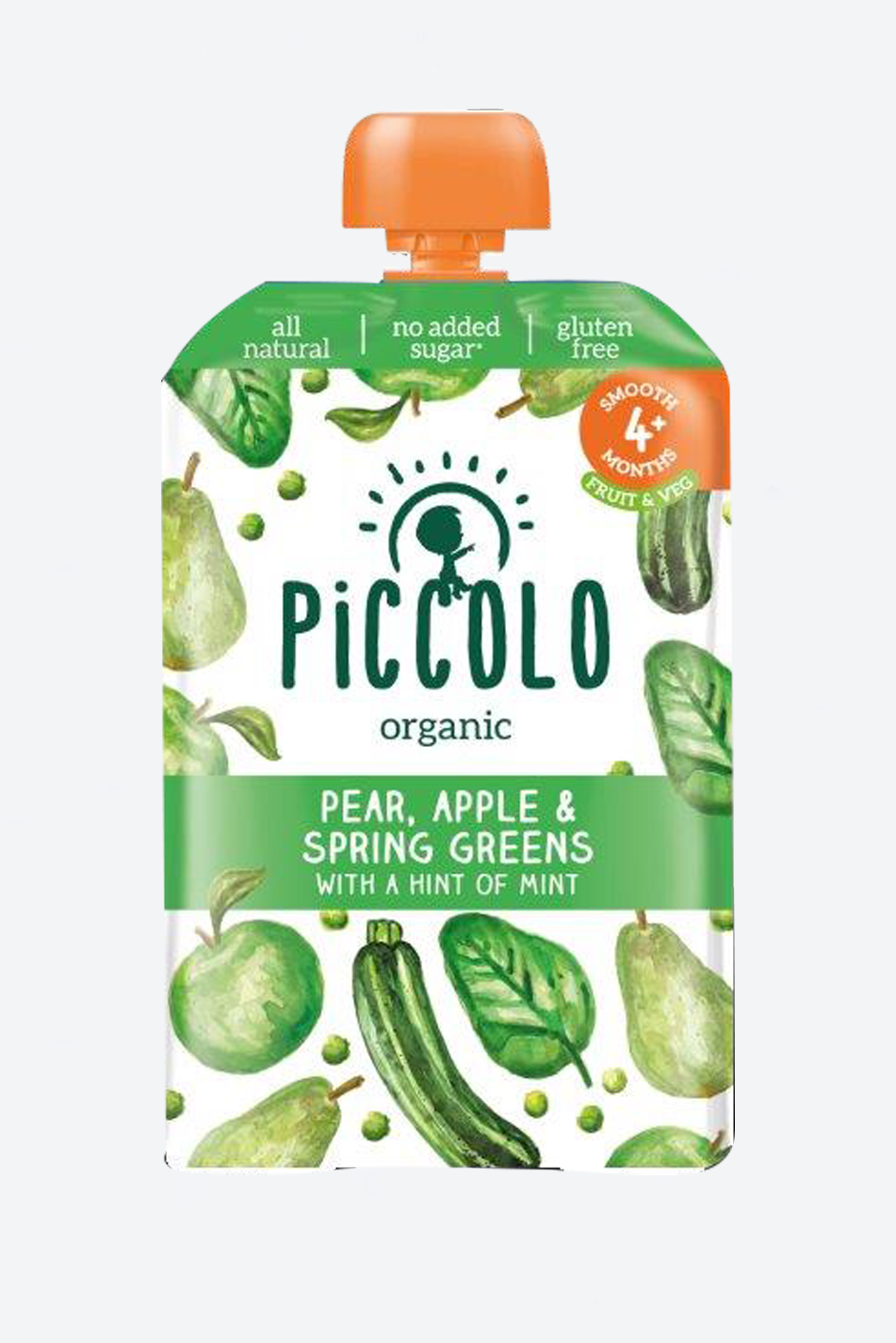 Piccolo Pear + Apple + Spring Greens 100g