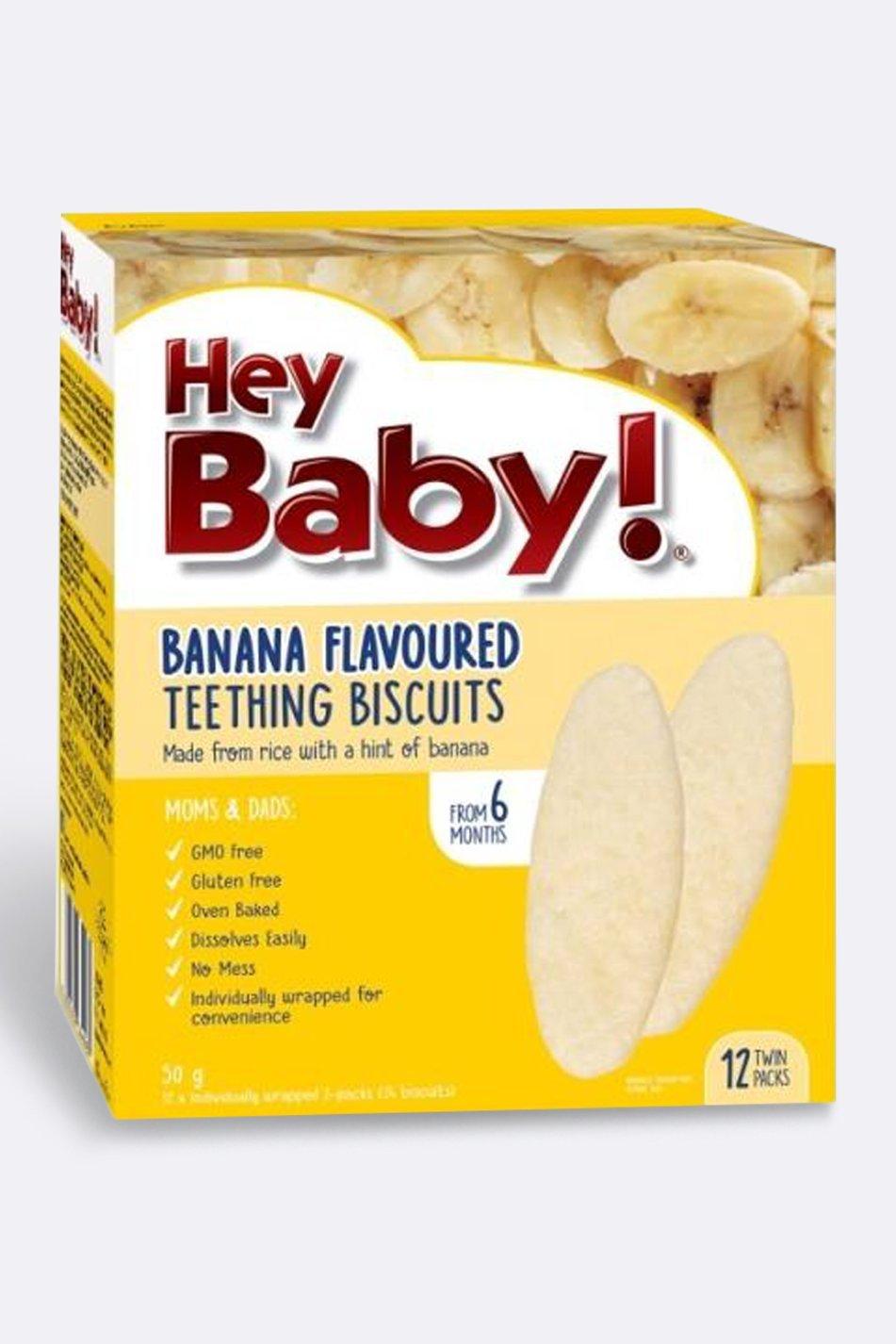 Hey Baby! Banana Teething Biscuits 12 Twin Packs