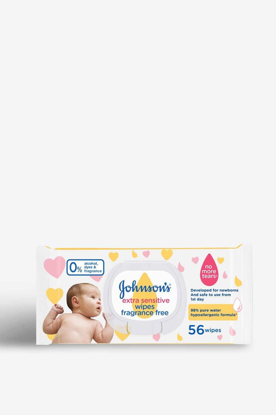 Johnson's Gentle All Over Wipes 56's