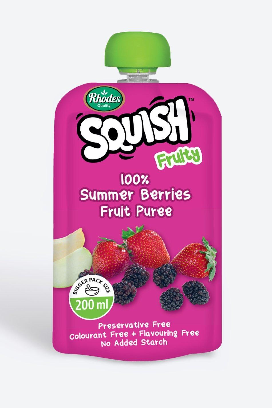 Rhodes Squish 100% Fruit Puree Summer Berries 110ml