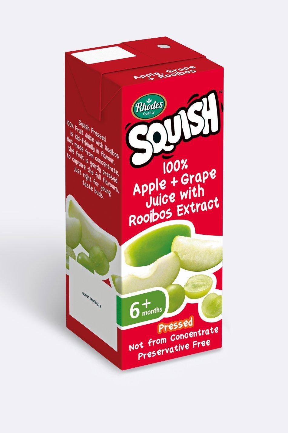 Rhodes Squish 100% Fruit Juice Apple And Grape 200ml