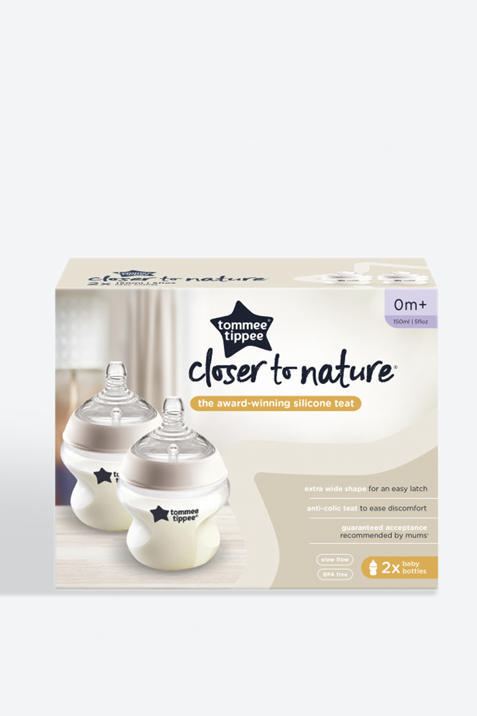 Tommee Tippee Closer To Nature Bottles 2 Pack 150ml