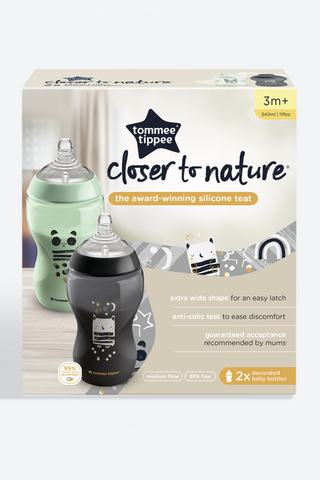 Tommee Tippee Closer To Nature Bottle Set 340ml 2 Pack