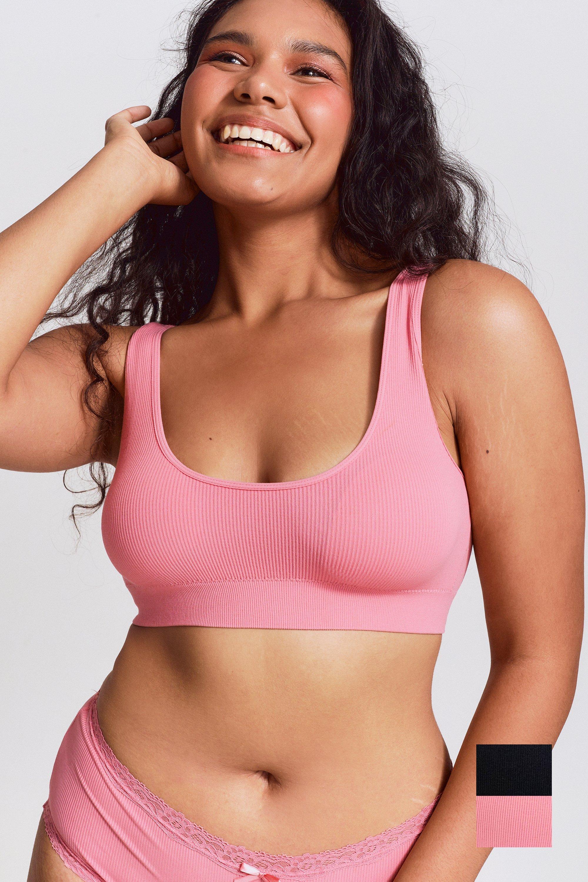 2 Pack Seamless Crop Bra