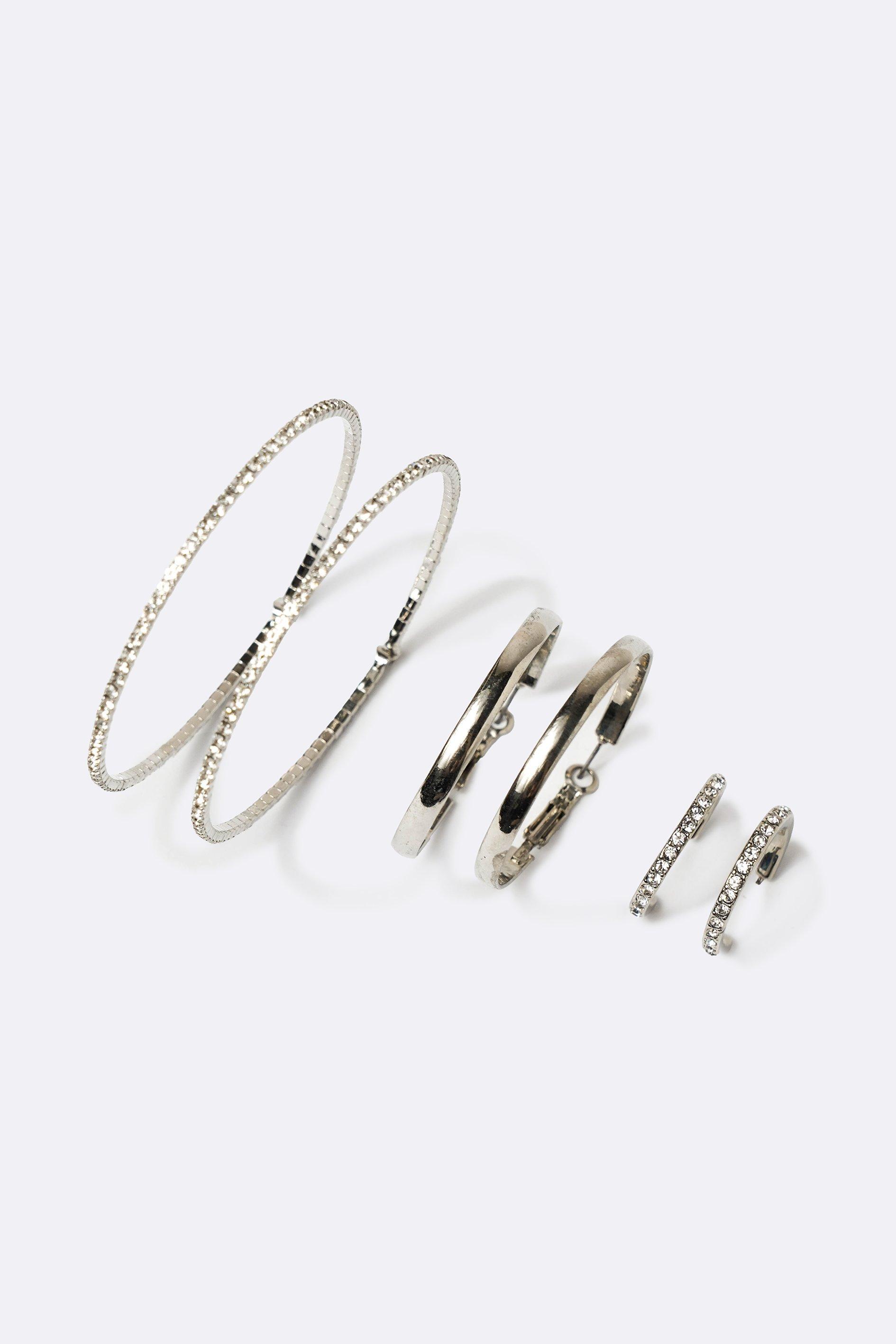 3 Pack Hoop Earring Set