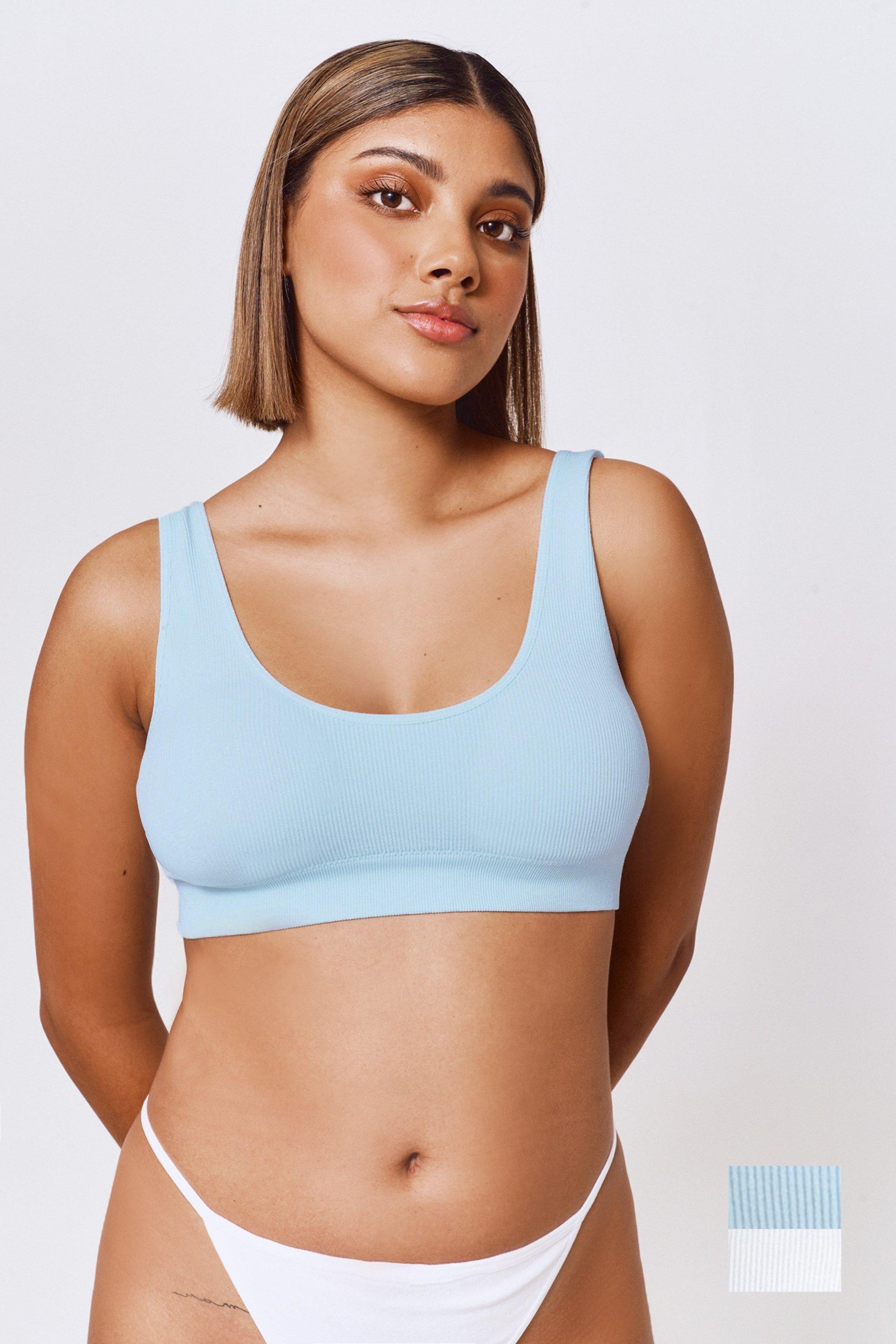 2 Pack Seamless Crop Bra