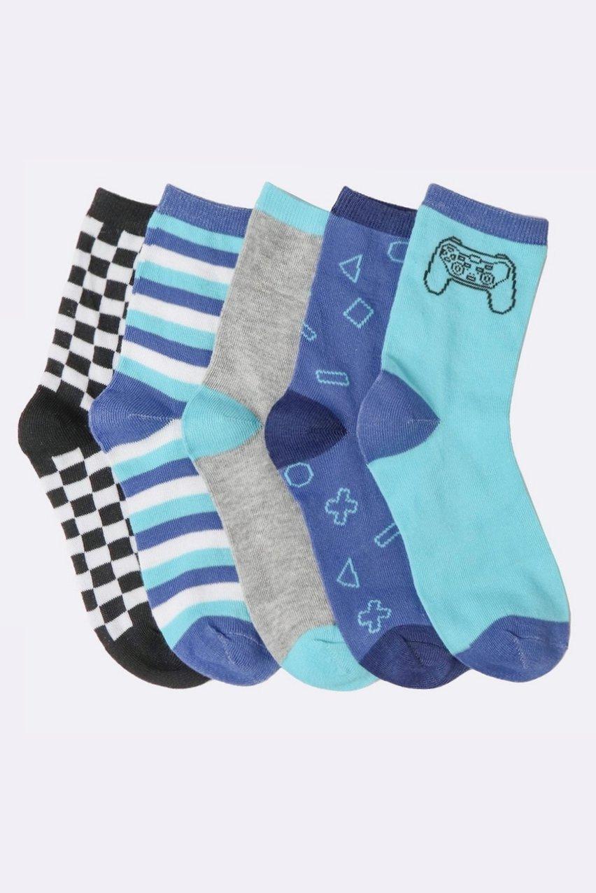 5 Pack Gamer Socks