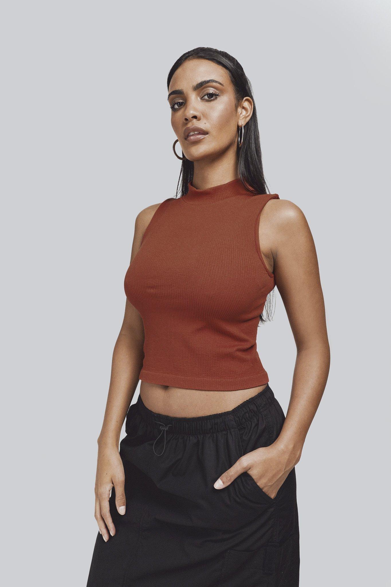 Seamless Turtle Neck Tank