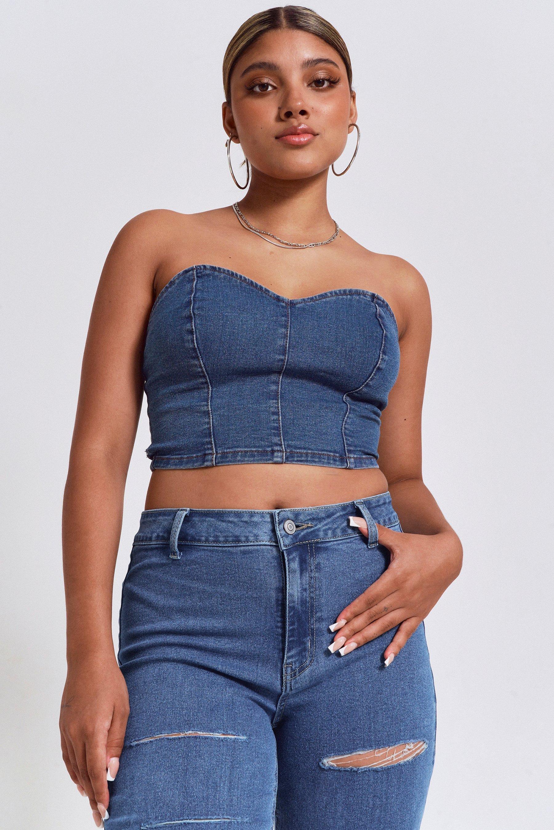 Denim Corset Top