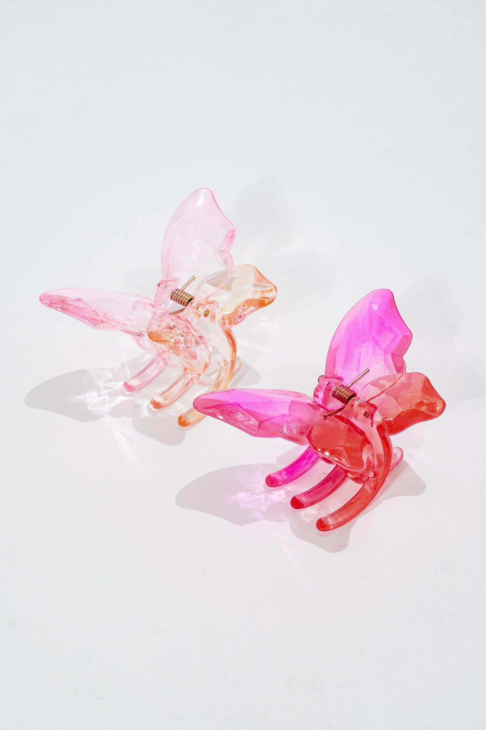 2 Pack Butterfly Hair Clips