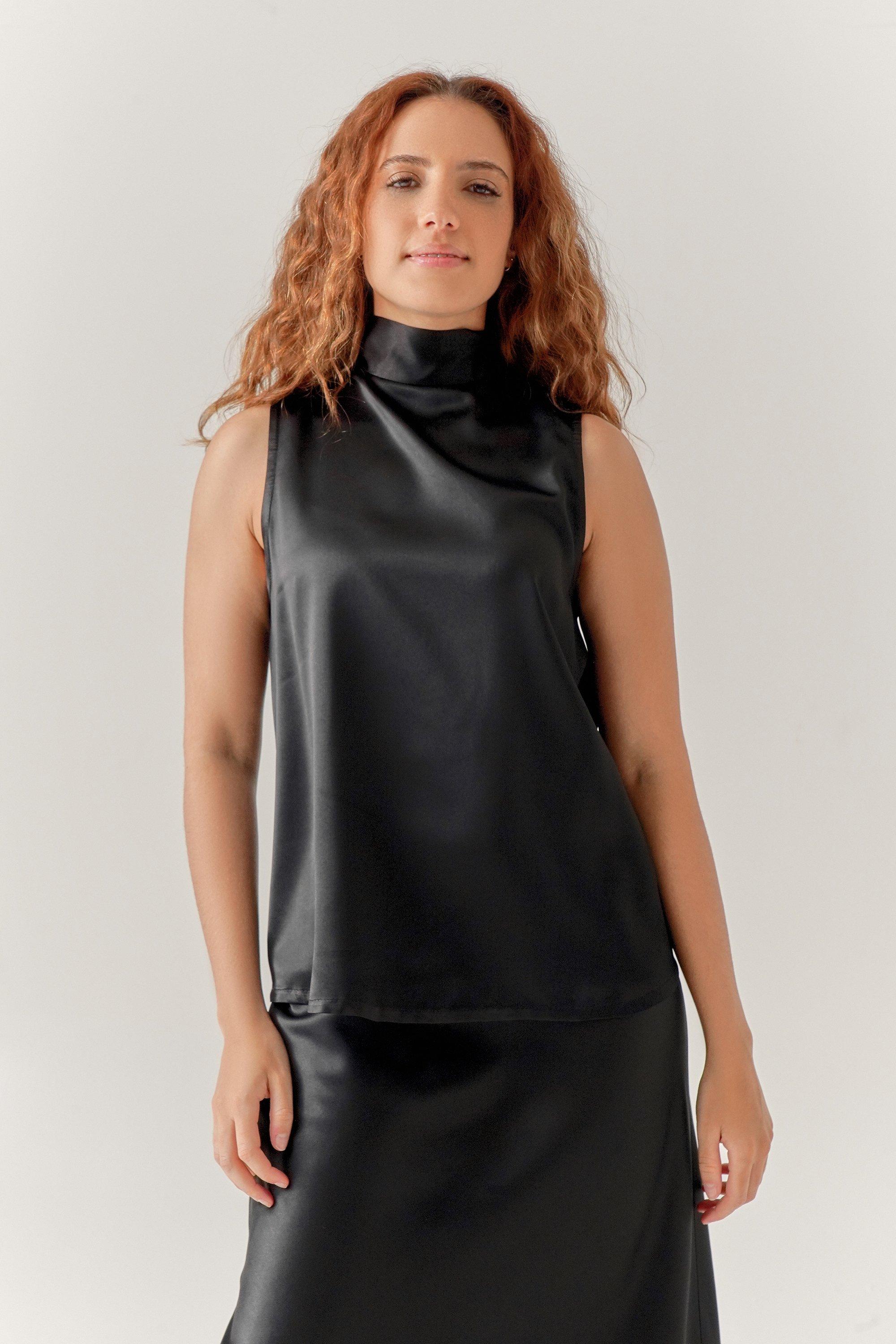 Satin Halter Neck Top