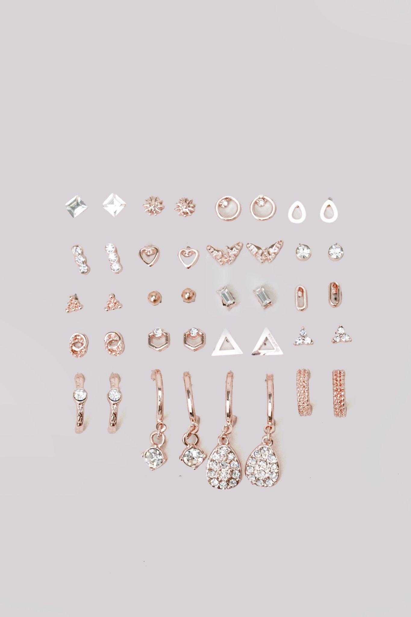 20 Pack Hoop And Stud Earrings