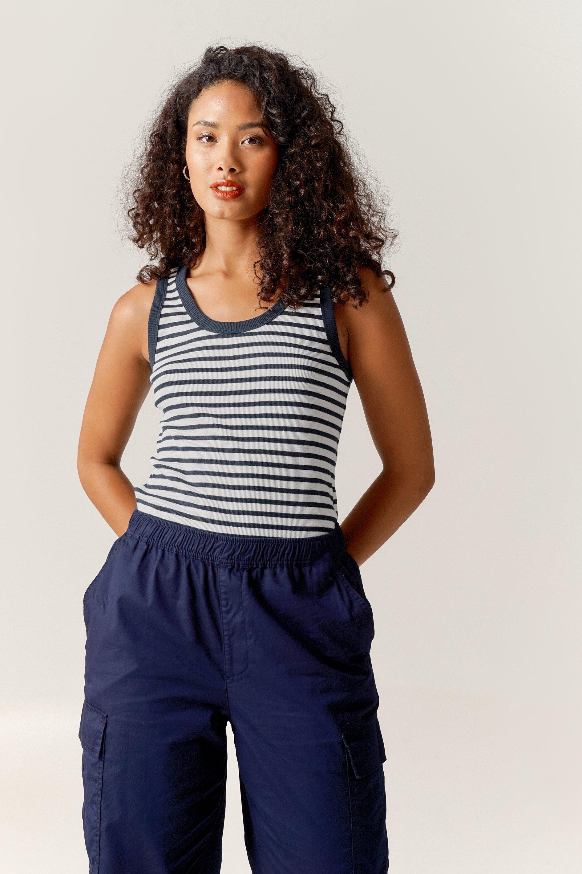 Stripe Ribbed Tank Top