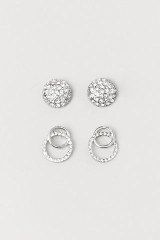 2 Pack Stud Earrings