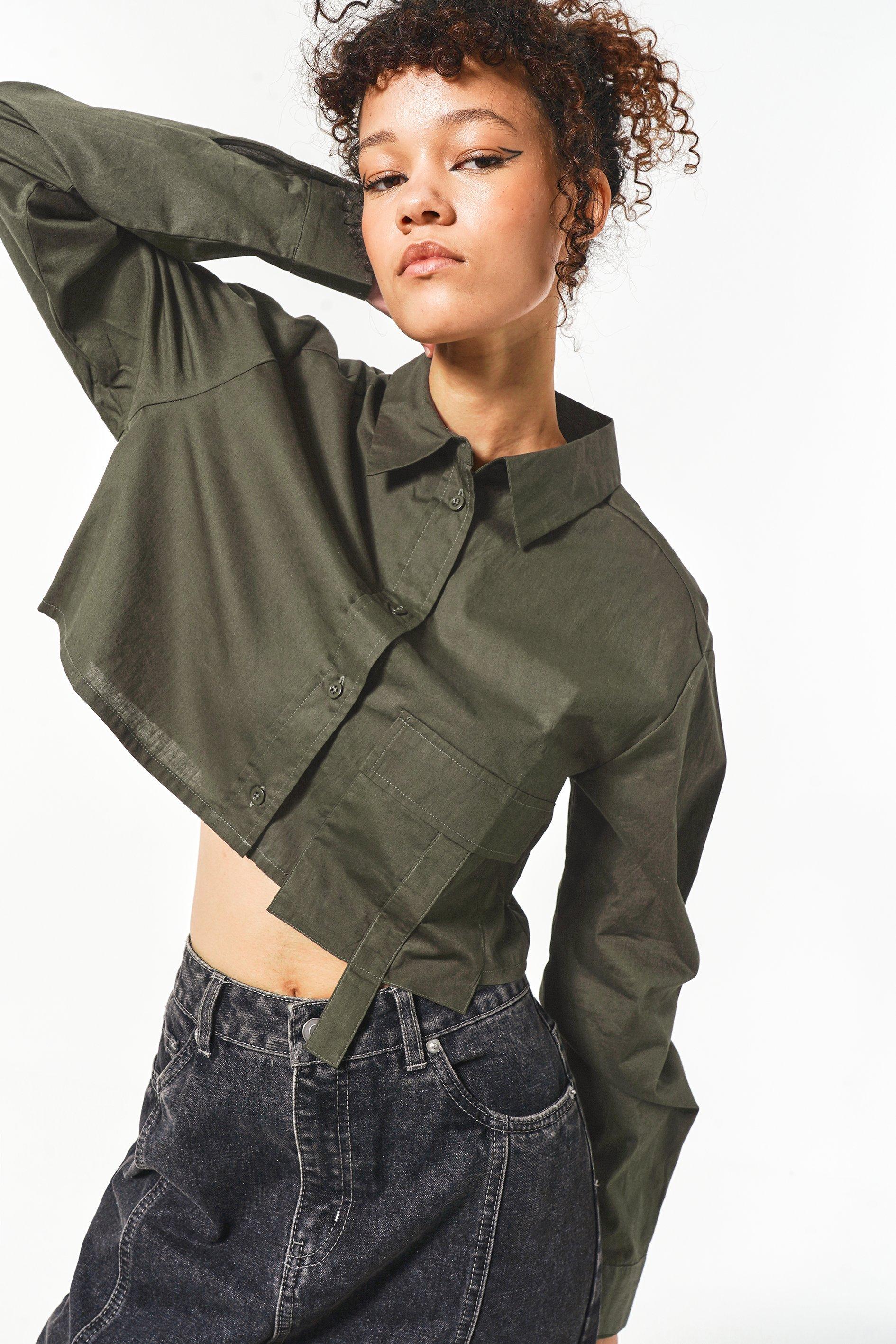 Cropped Utility Shirt