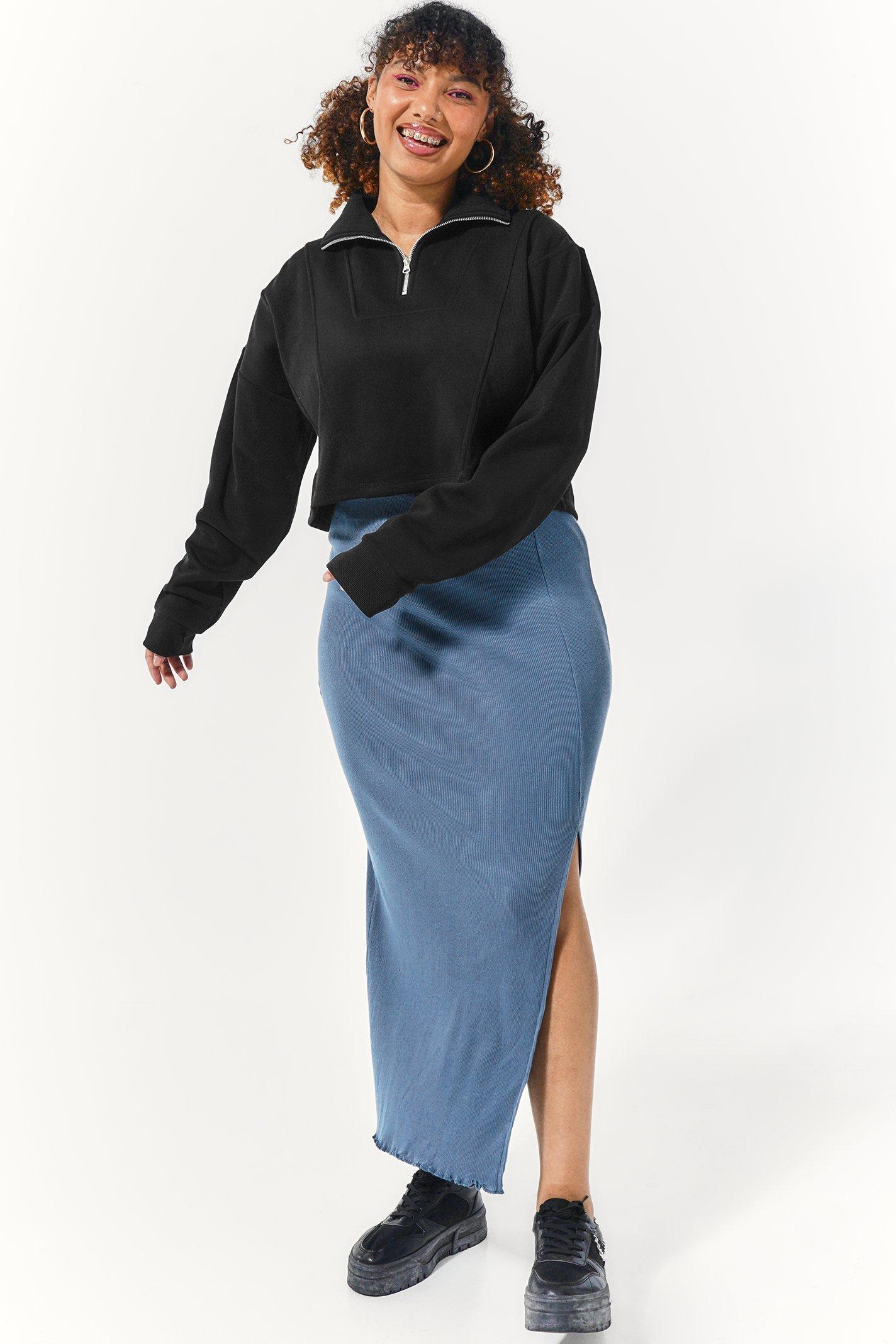 Ribbed Bodycon Skirt