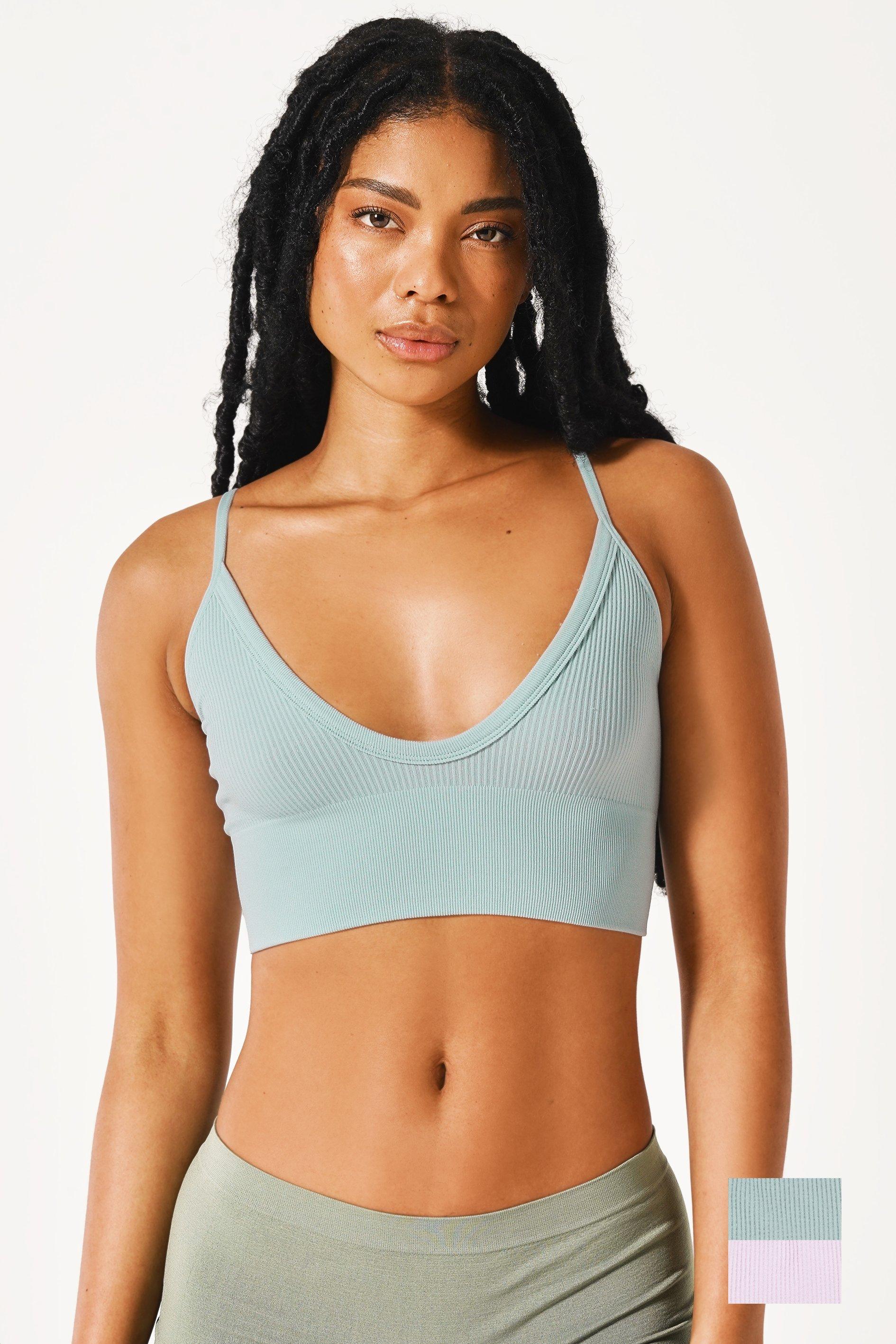 2 Pack Seamless Crop Bra