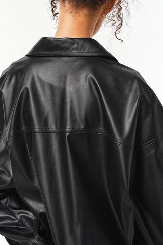 Pleather Shacket