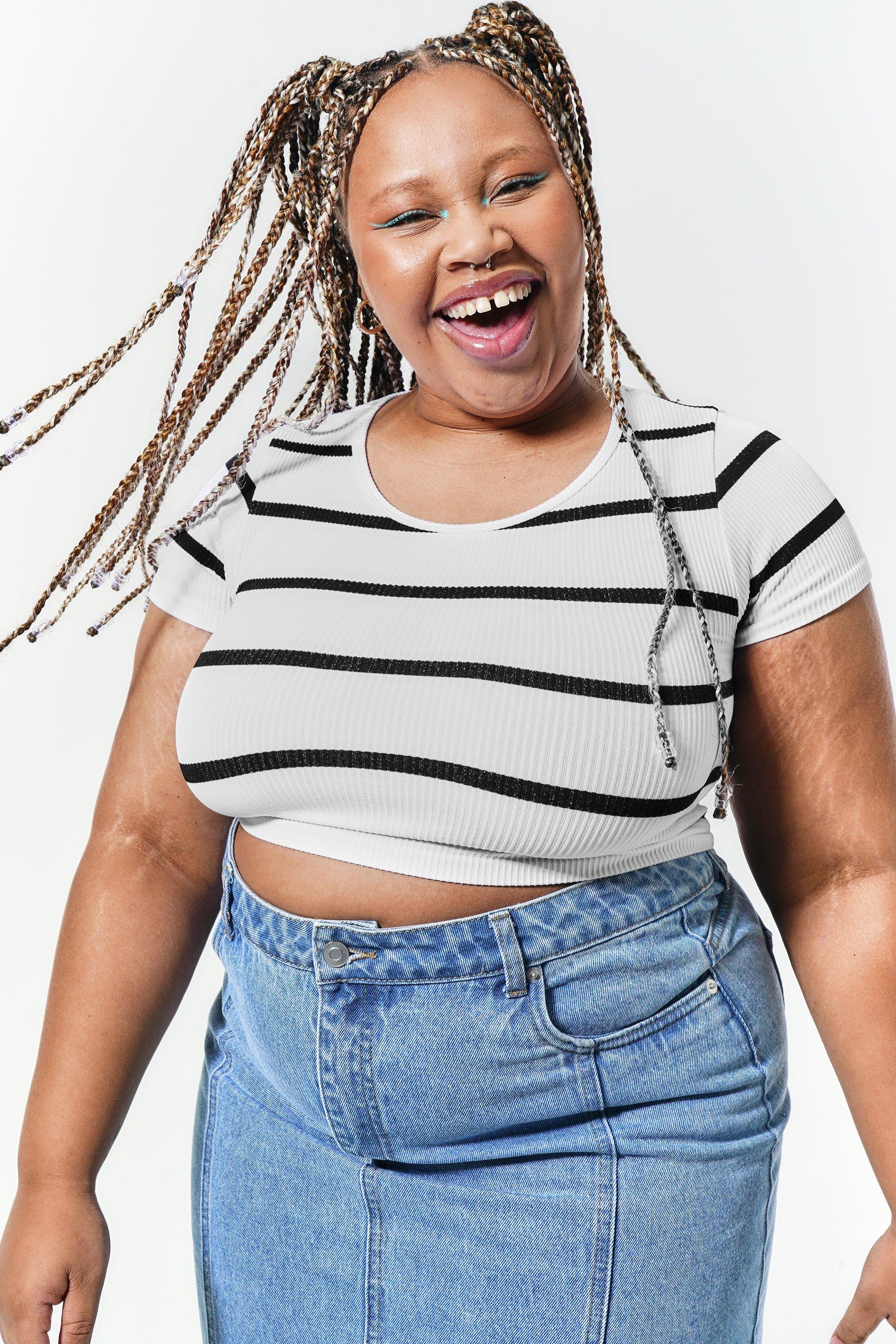 Stripe Seamless Fitted Top