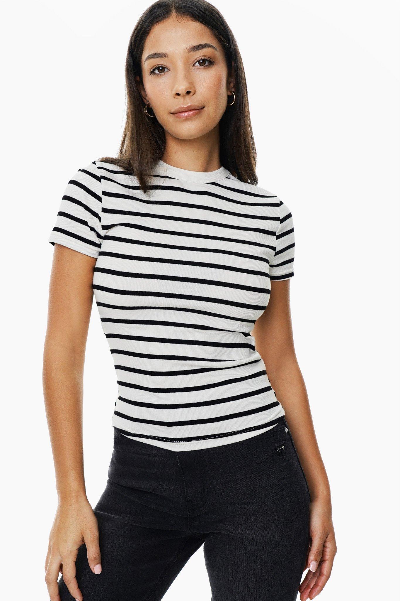 Stripe Fitted Top