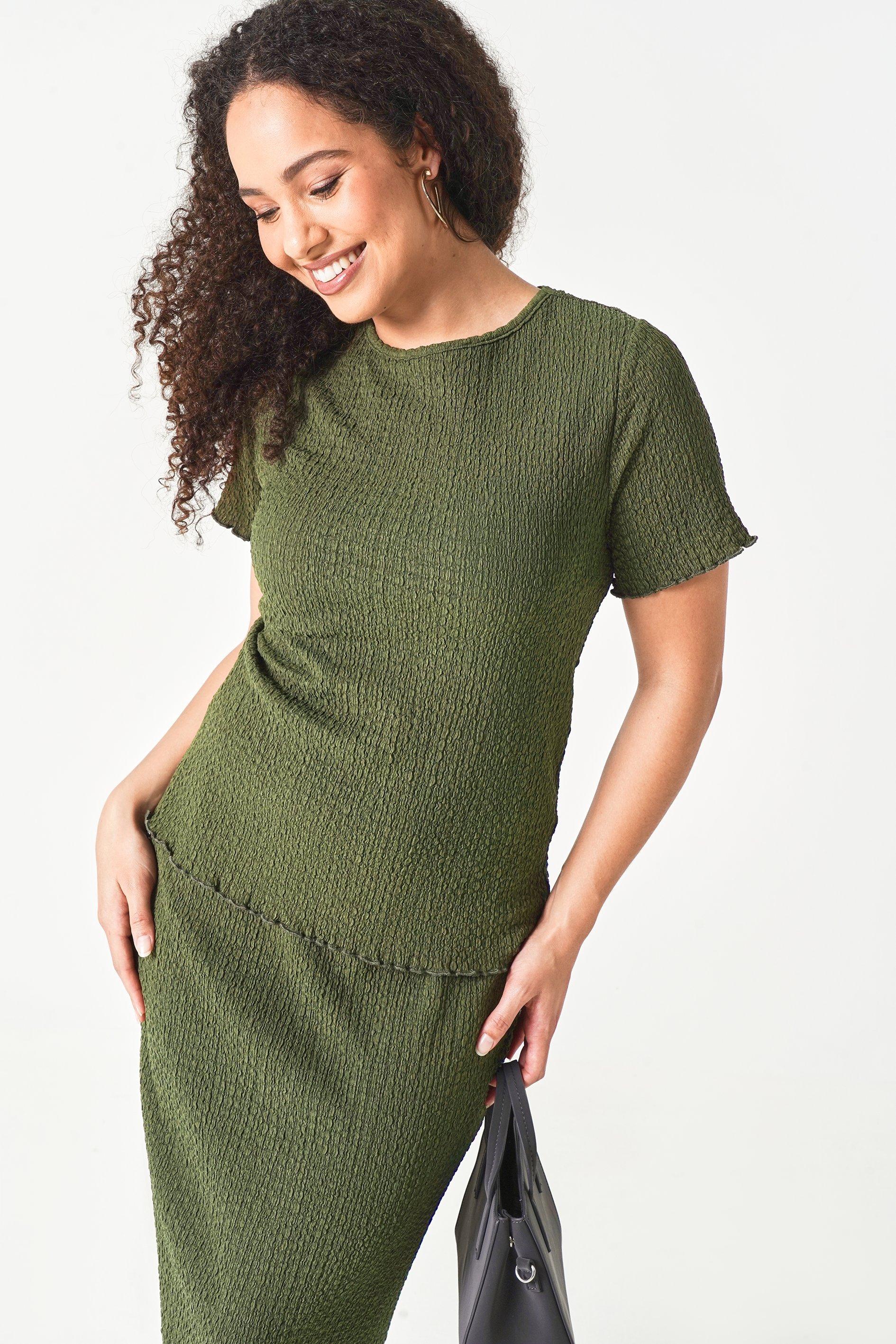 Fitted Crew Neck Top