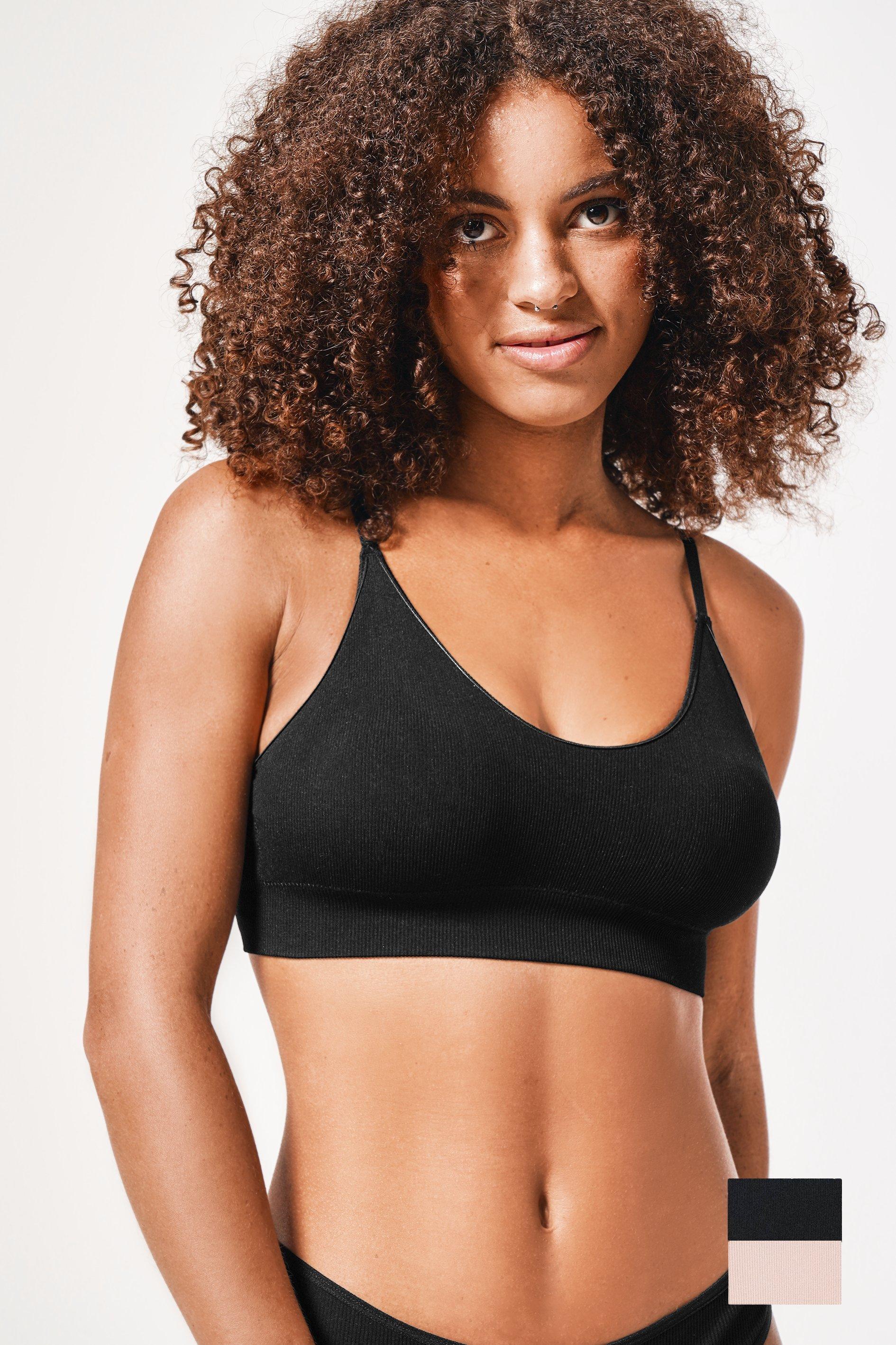 2 Pack Seamless Crop Bra
