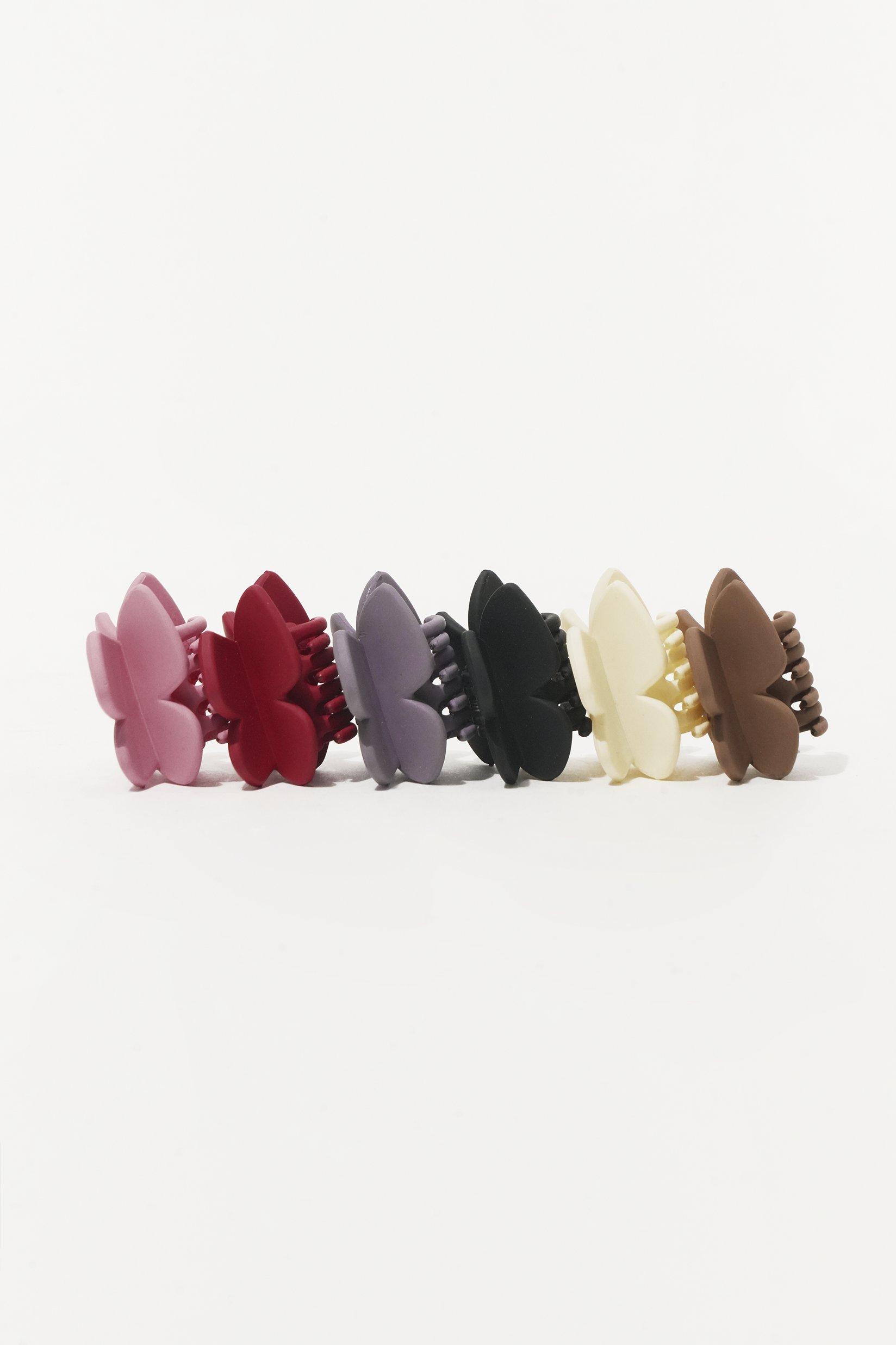 6 Pack Butterfly Hair Clips