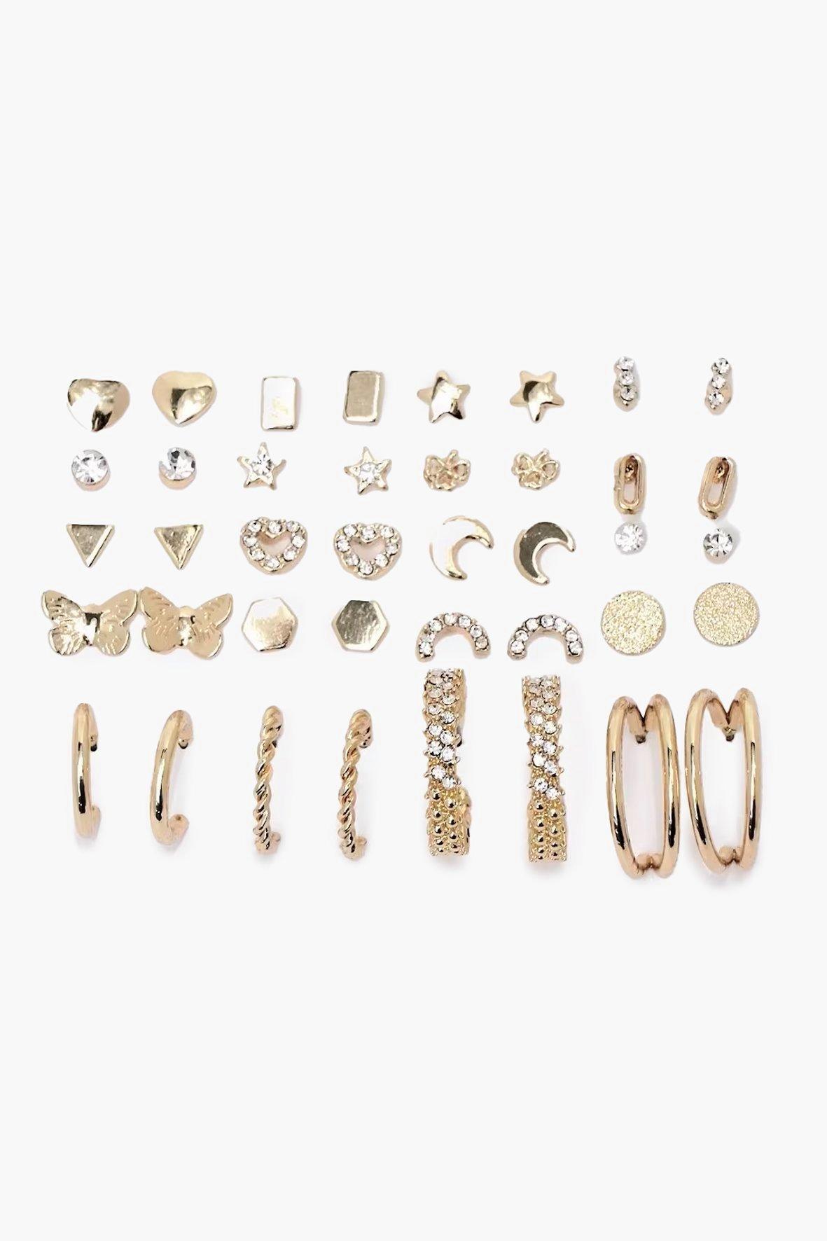 20 Pack Hoop And Stud Earrings