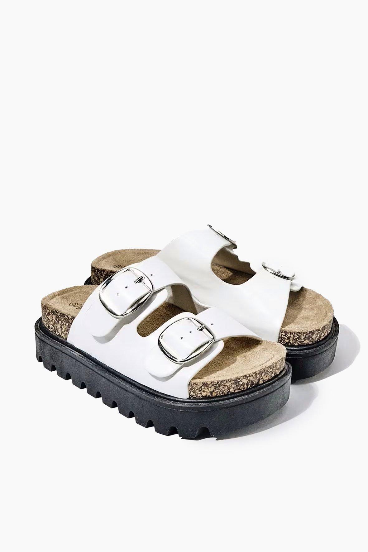 Platform Double Buckle Slider