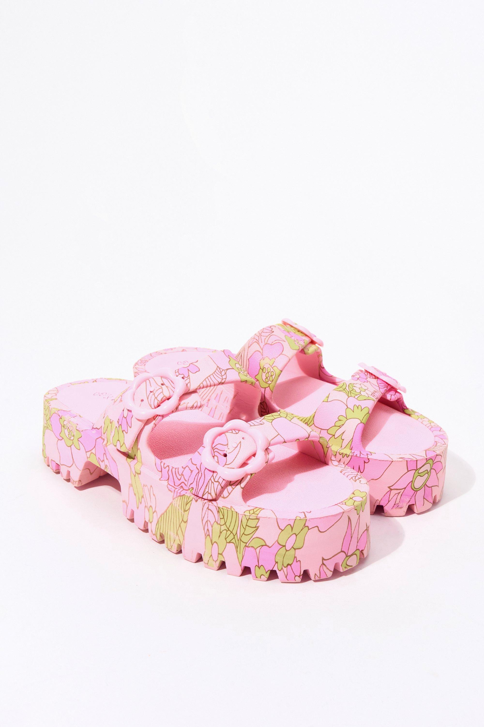 Platform Double Buckle Slider
