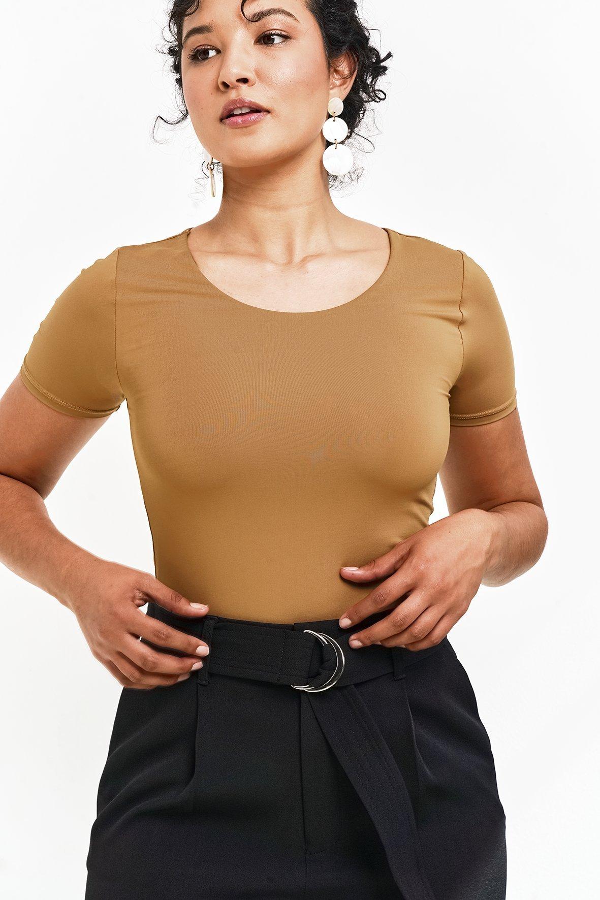 Fitted Crew Neck Top